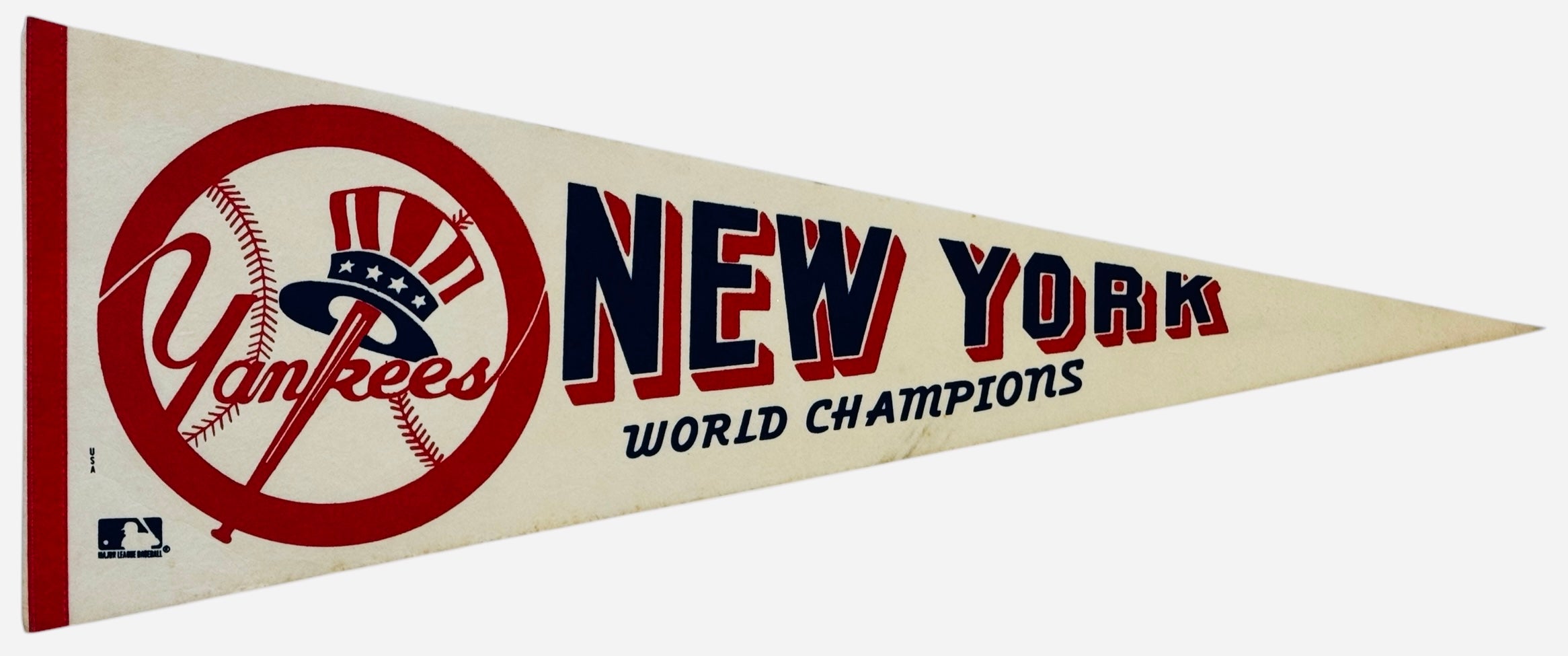 1970's New York Yankees World Champions Large Vintage Pennant Banner ...