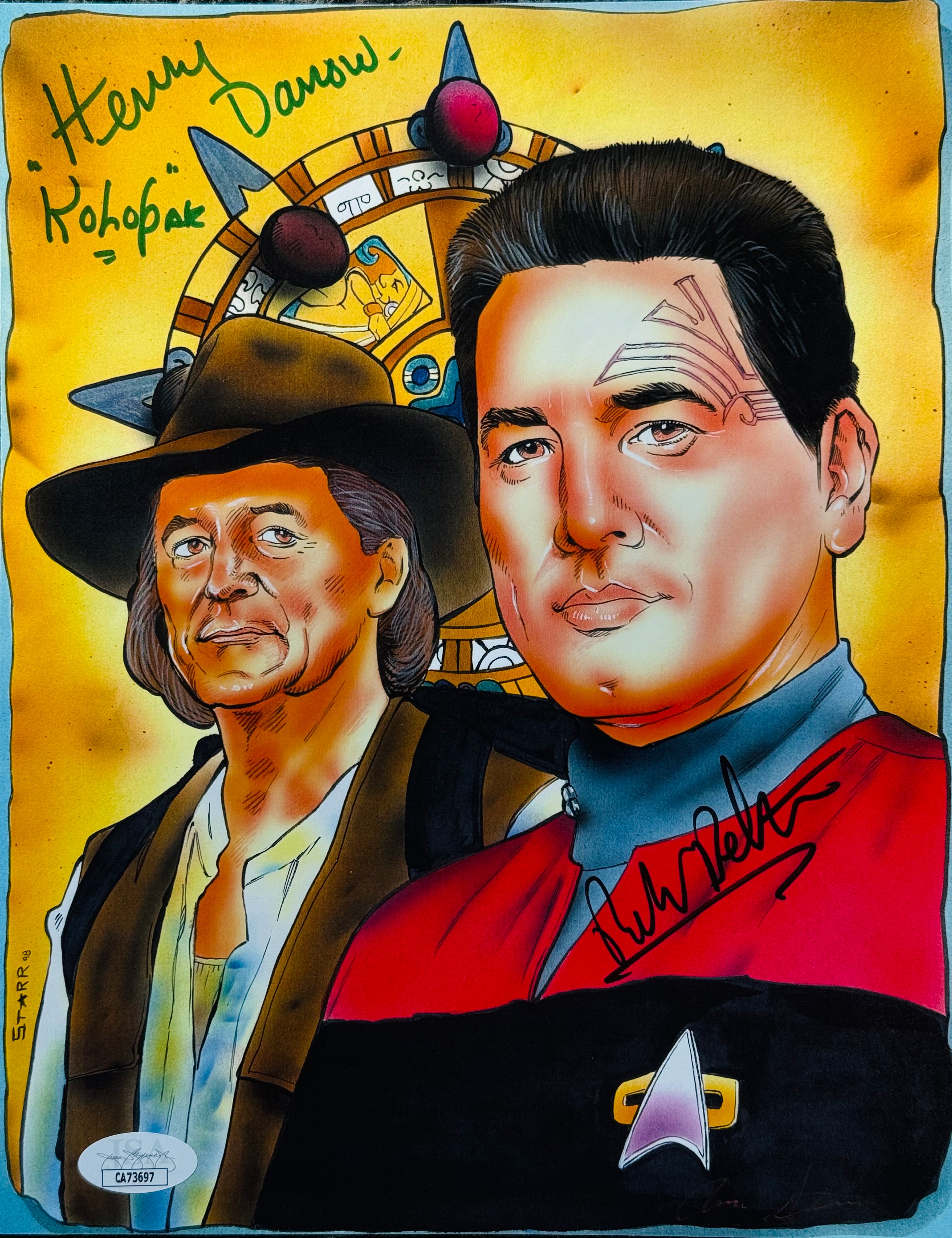 Robert Beltran & Henry Darrow Autographed Star Trek Voyager Print (JSA ...