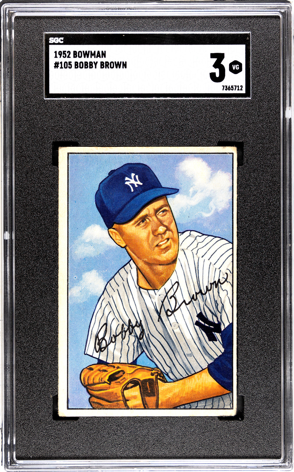 Bobby Brown 1952 Bowman #105 SGC 3 | Hollywood Collectibles