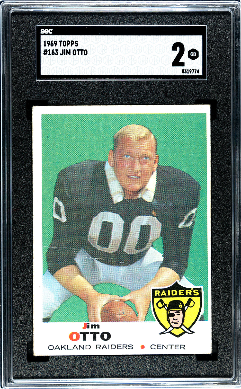 Jim Otto 1969 Topps #163 SGC 2 | Hollywood Collectibles