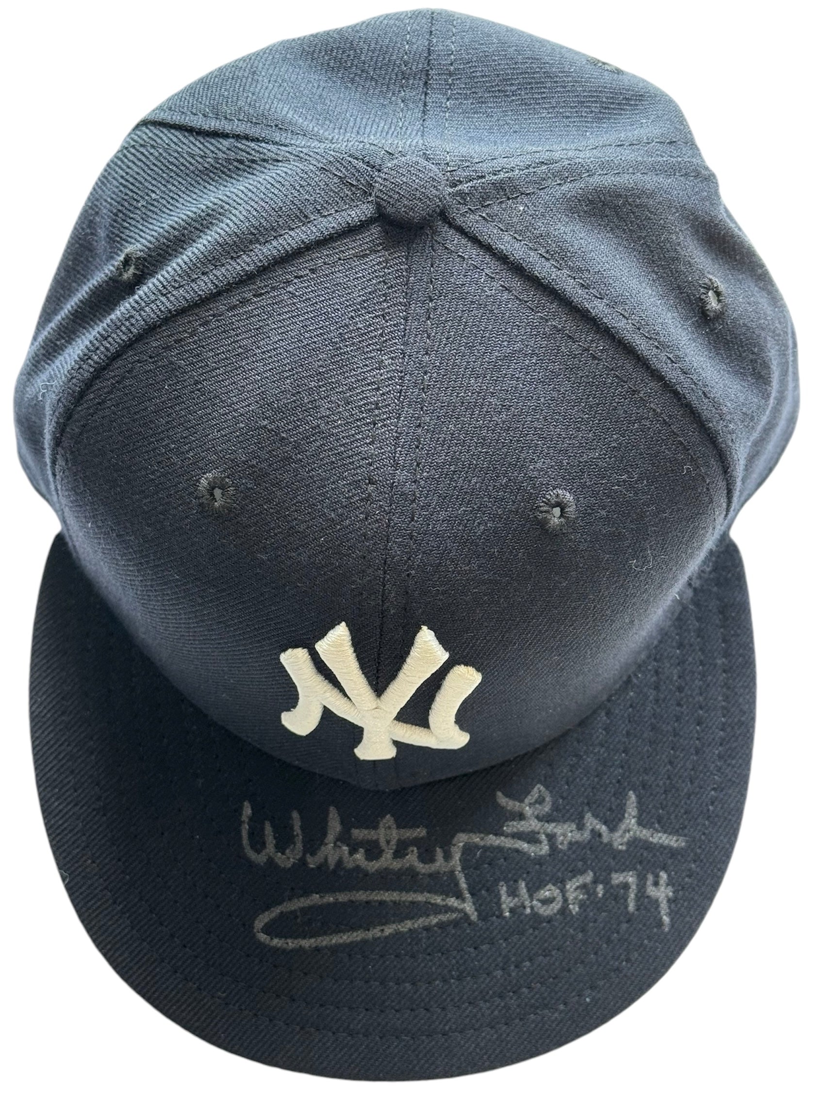 Whitey Ford Autographed New York Yankees New Era Hat | Hollywood ...
