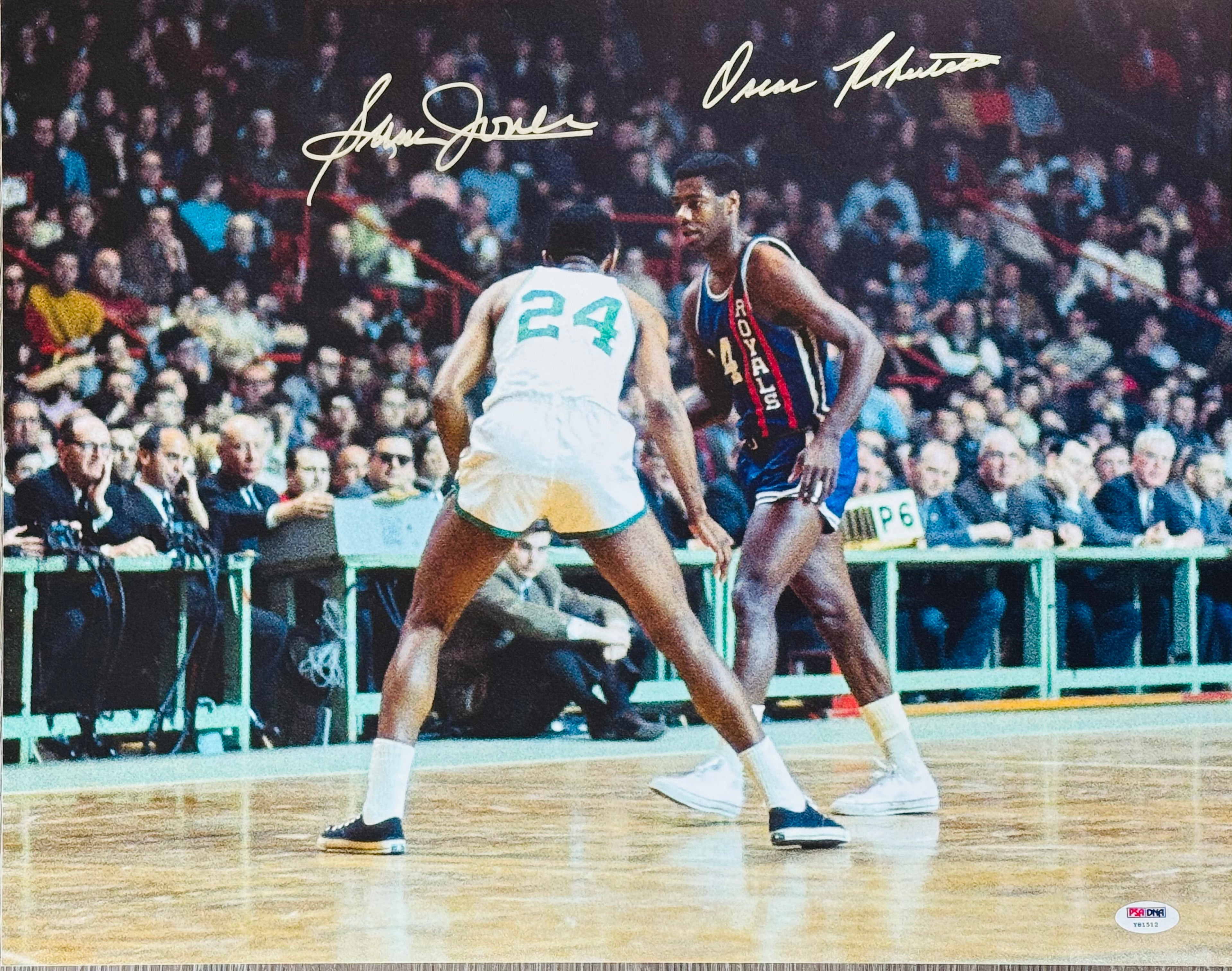 Oscar Robertson & Sam Jones Autographed 16x20 Basketball Photo (PSA ...