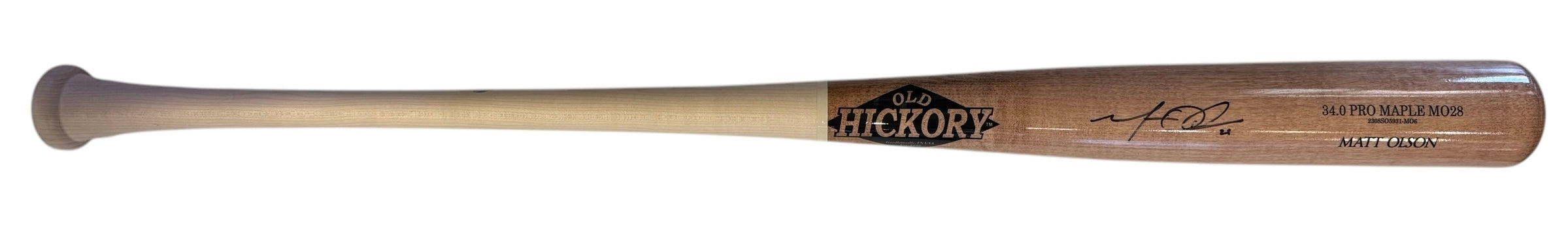 Matt Olson Autographed Old Hickory Game Model Bat (JSA) | Hollywood ...