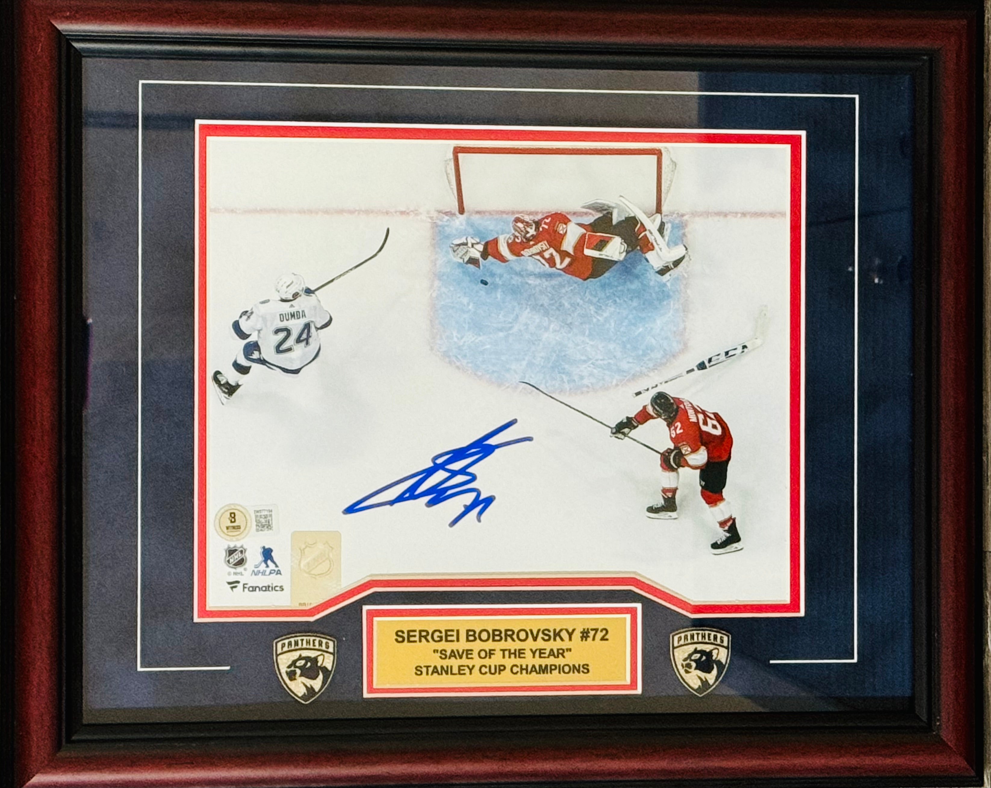 Sergei Bobrovsky Autographed 8x10 Photo | Hollywood Collectibles