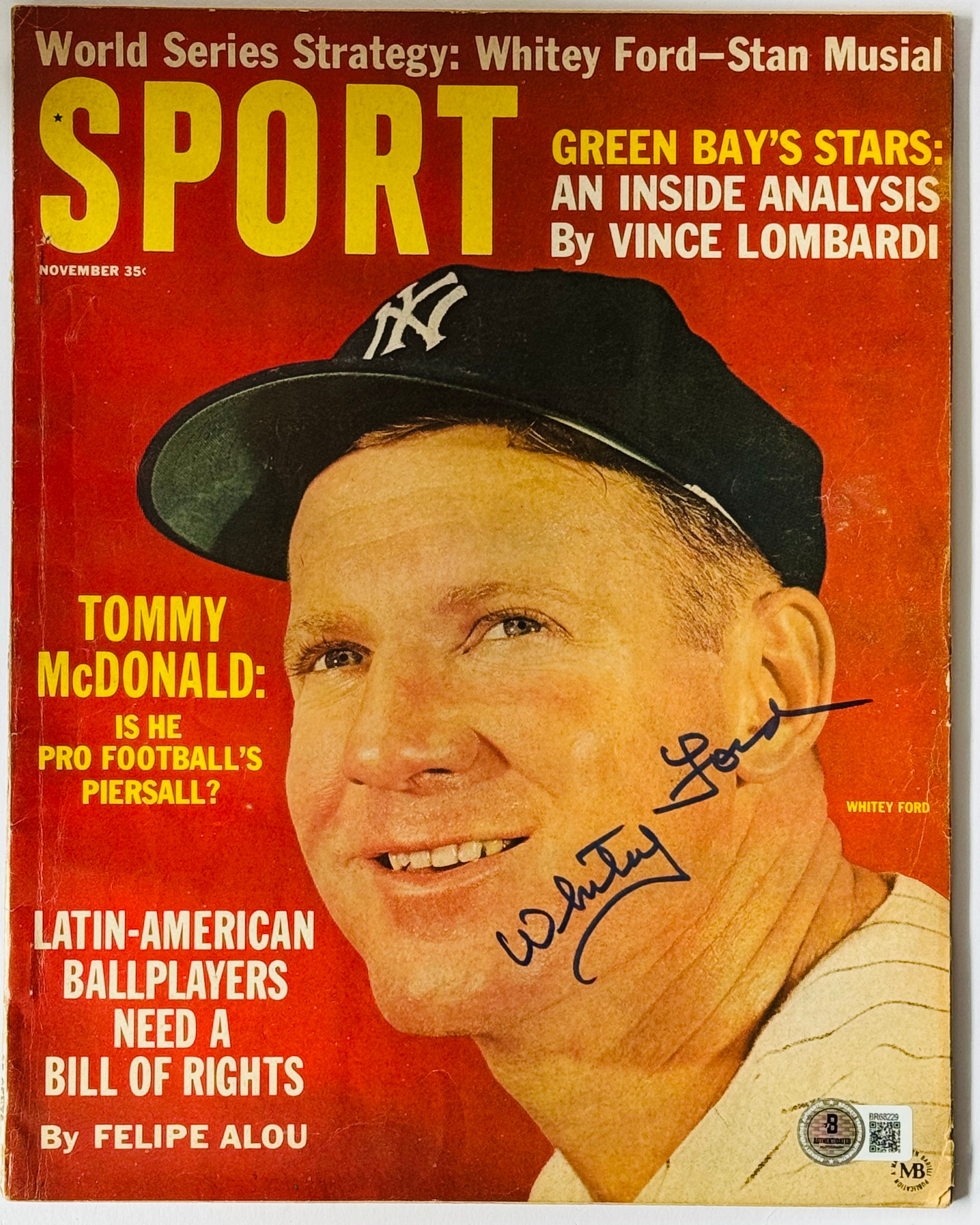 Whitey Ford Autographed Sport Magazine November 1963 (Beckett ...