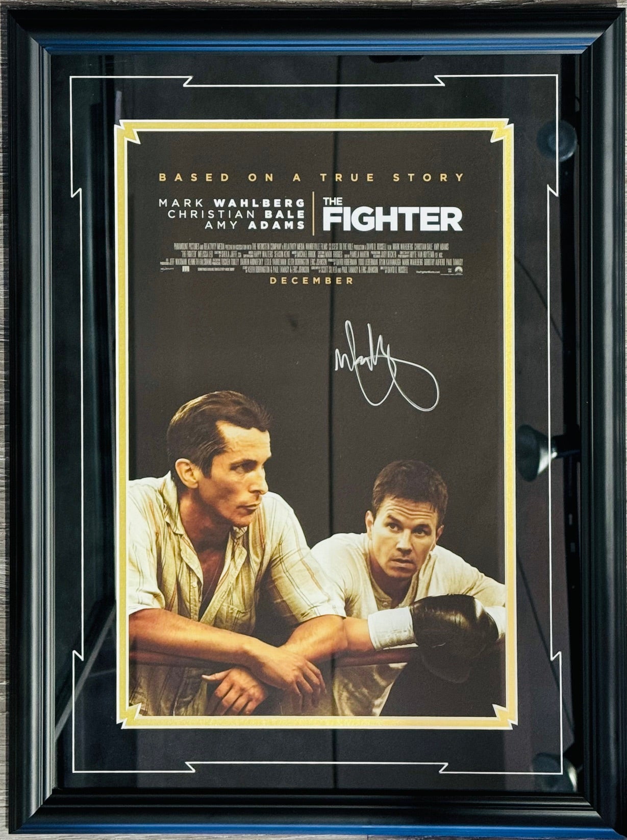 Mark Wahlberg Autographed The Fighter 17 x 23 Framed Movie Poster (JSA ...