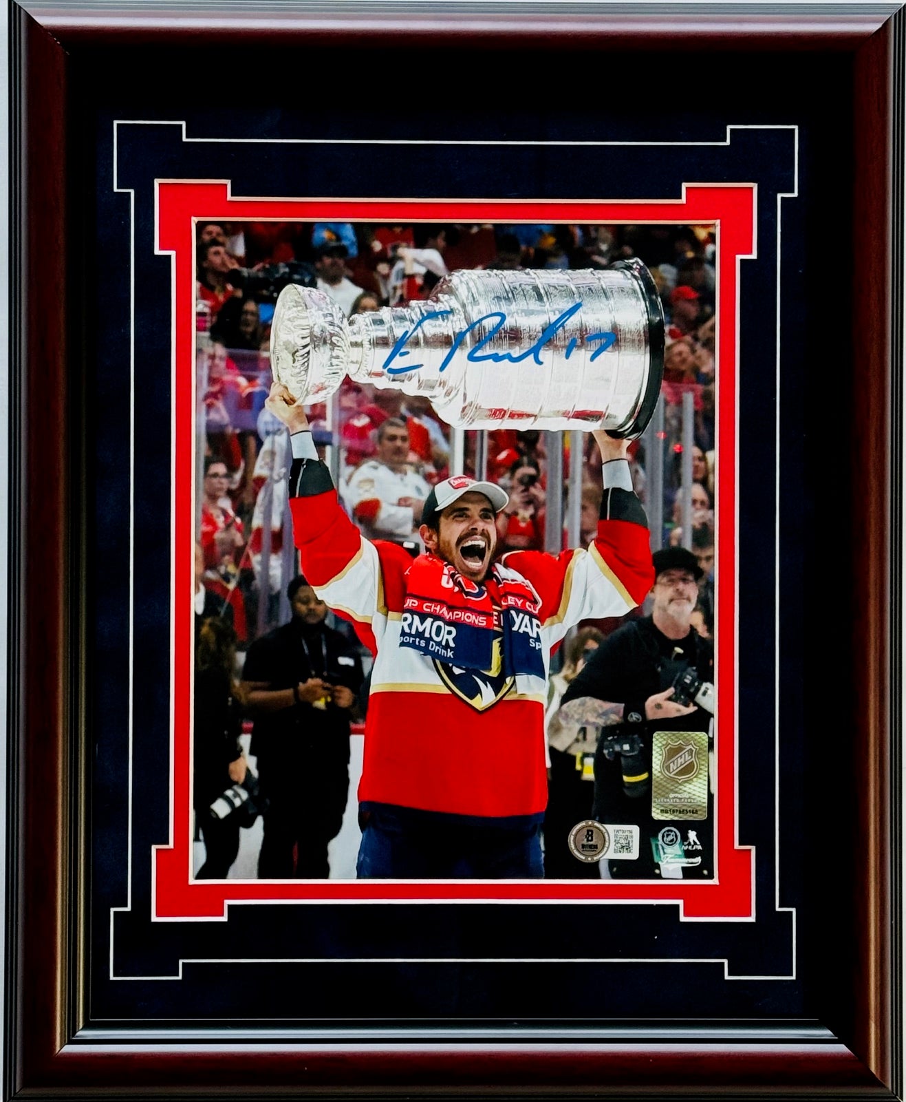 Evan Rodrigues Signed Florida Panthers Stanley Cup 8x10 Photo Framed P ...