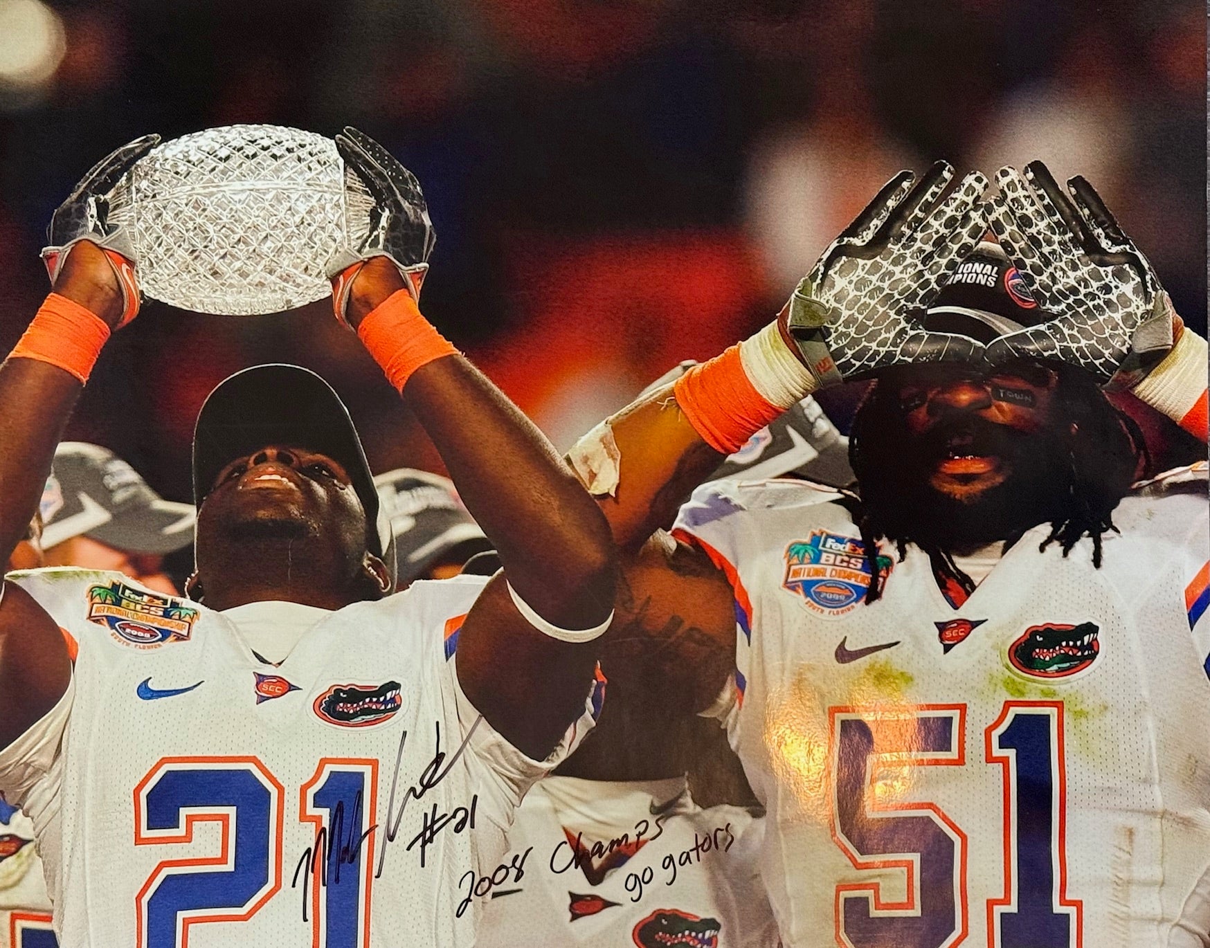 Major Wright Autographed 16x20 Gators Photo | Hollywood Collectibles