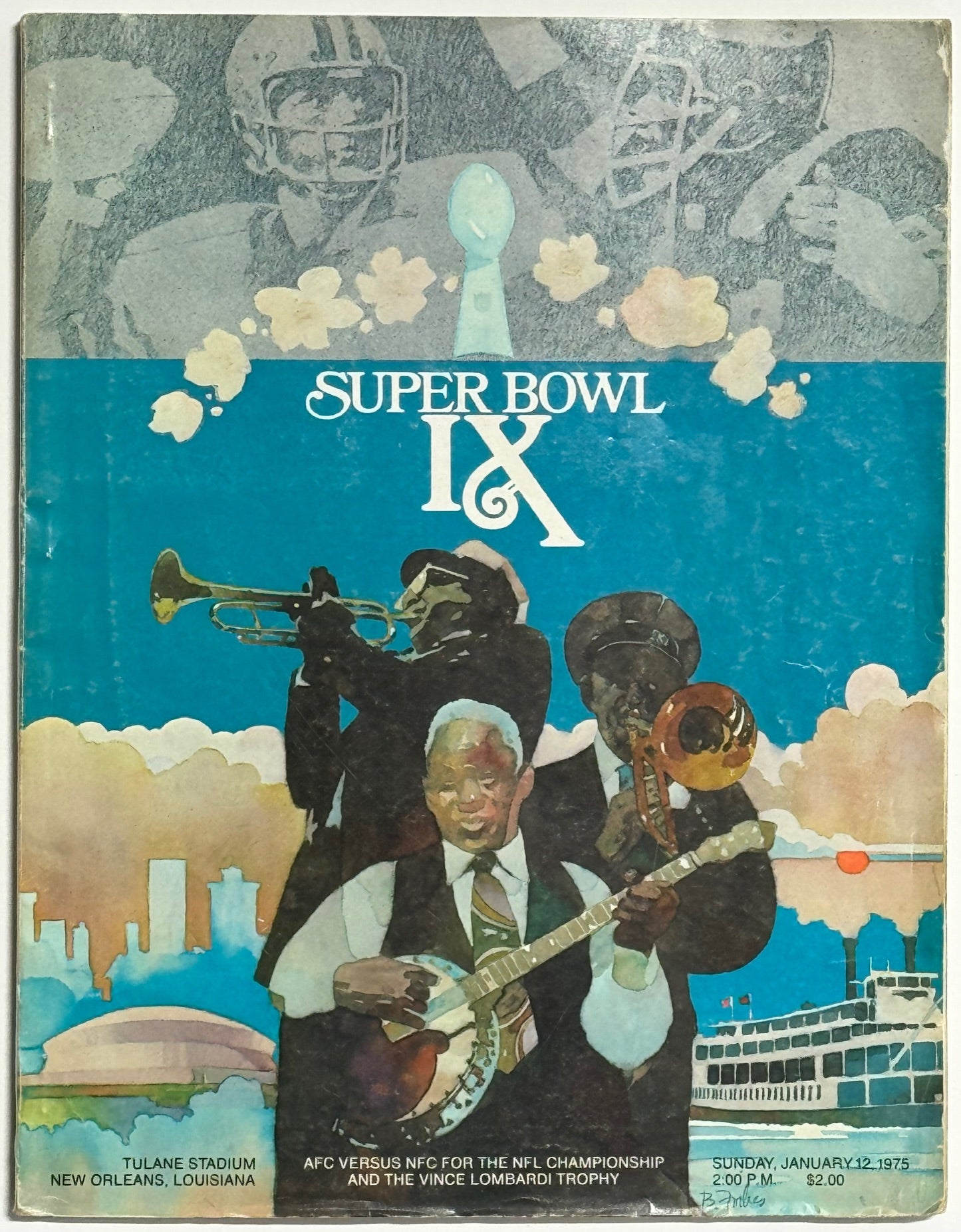 Super Bowl IX Official Game Program Steelers vs Vikings | Hollywood ...