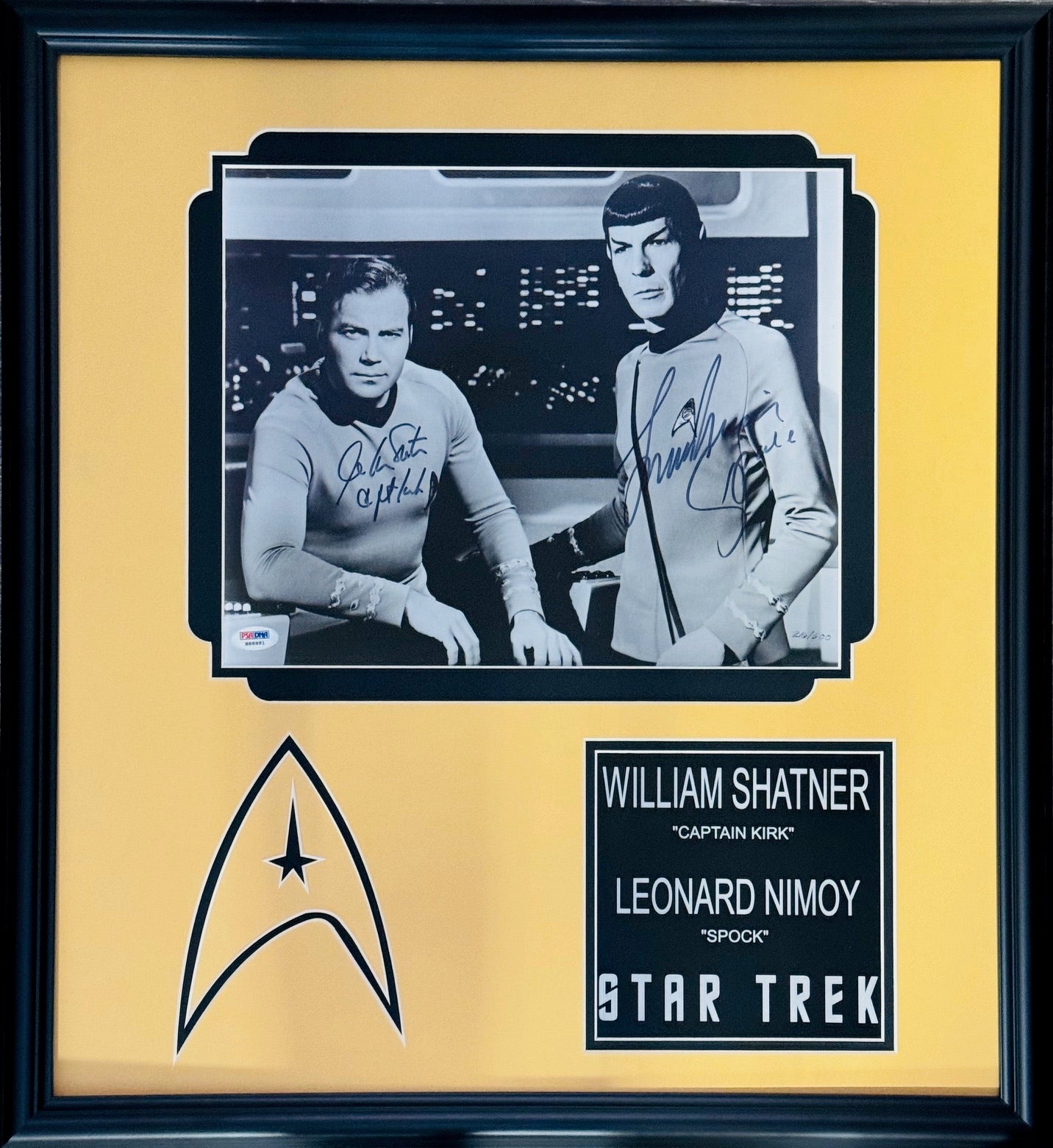 William Shatner & Leonard Nimoy Autographed 11x14 Framed Star Trek Pho ...