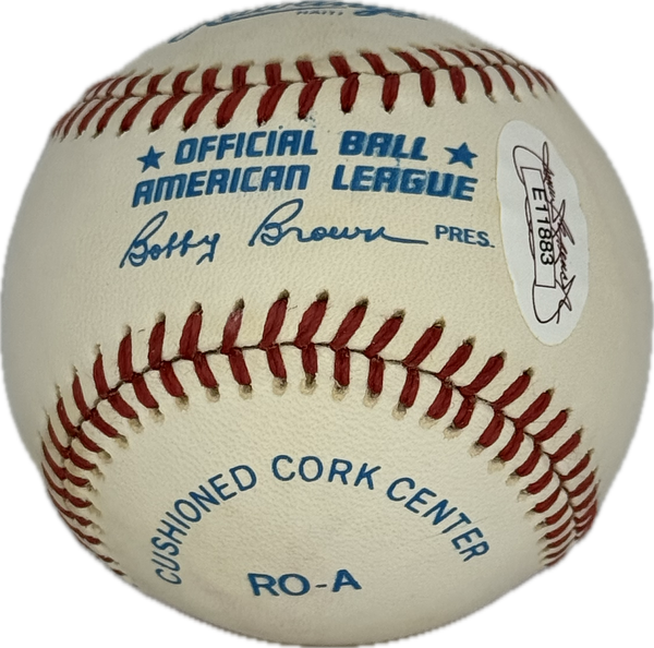 Luke Appling Autographed Official American League Bobby Brown Baseball ...