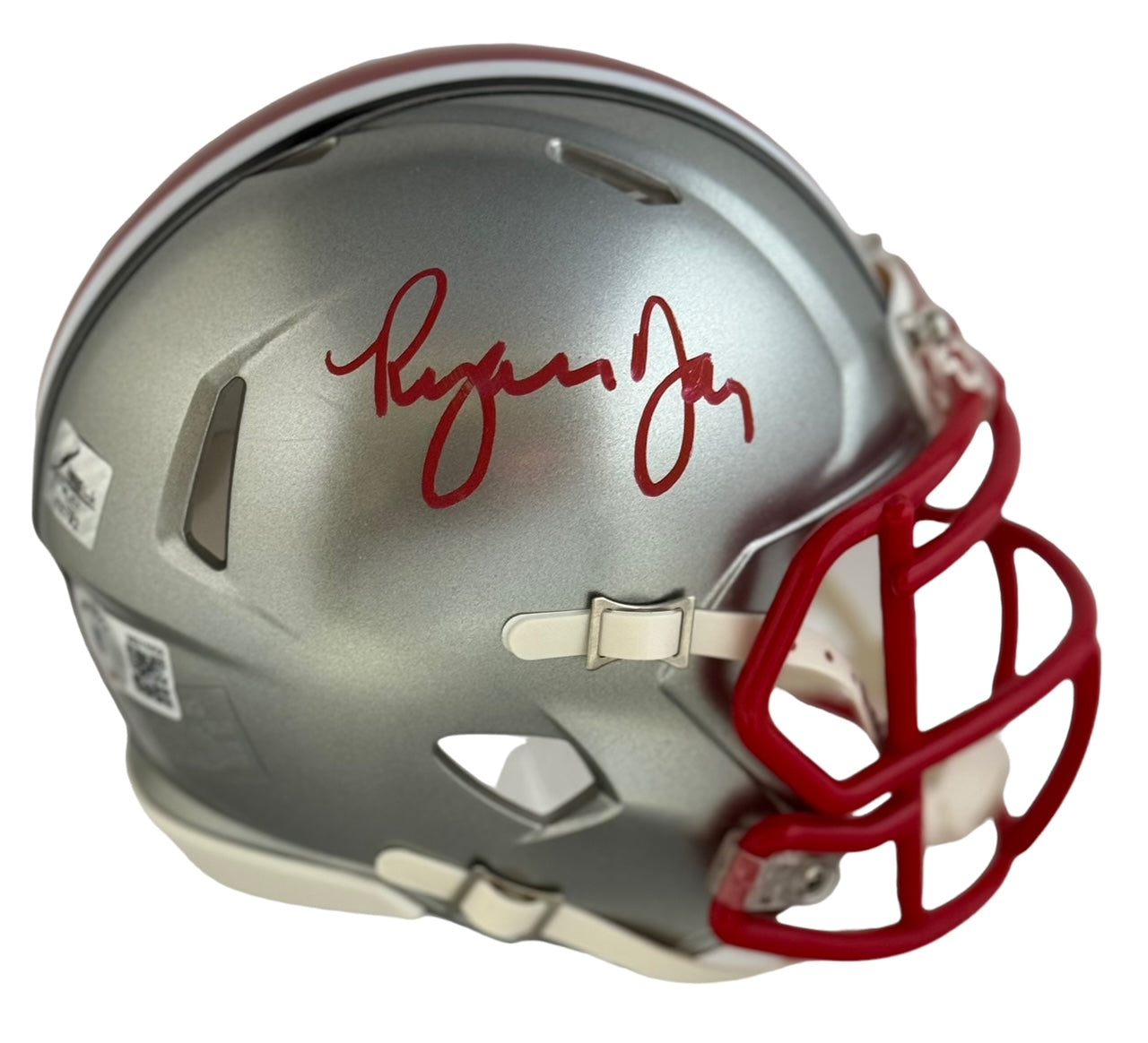 Ryan Day Autographed Ohio State Buckeyes Mini Helmet (Beckett Witnesse ...