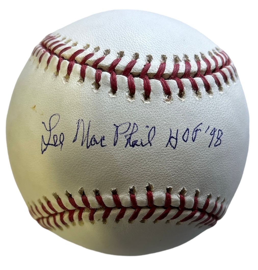 Lee Mac Phail HOF 98 Autographed Official Major League Baseball (PSA ...