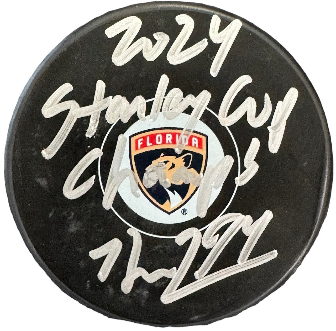 Ryan Lomberg Autographed Official Panthers Puck (Beckett Witness ...