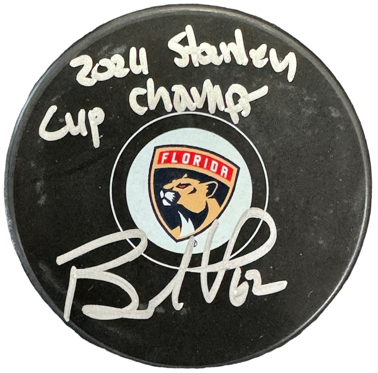 Brandon Montour Autographed Official Panthers Puck (Beckett Witness ...