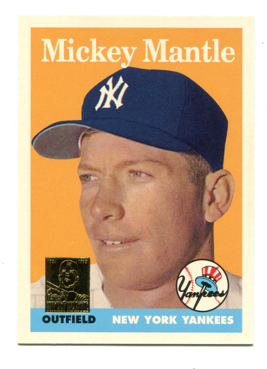 Mickey Mantle 1996 Topps Commemorative Set #150 Reprint Card ...