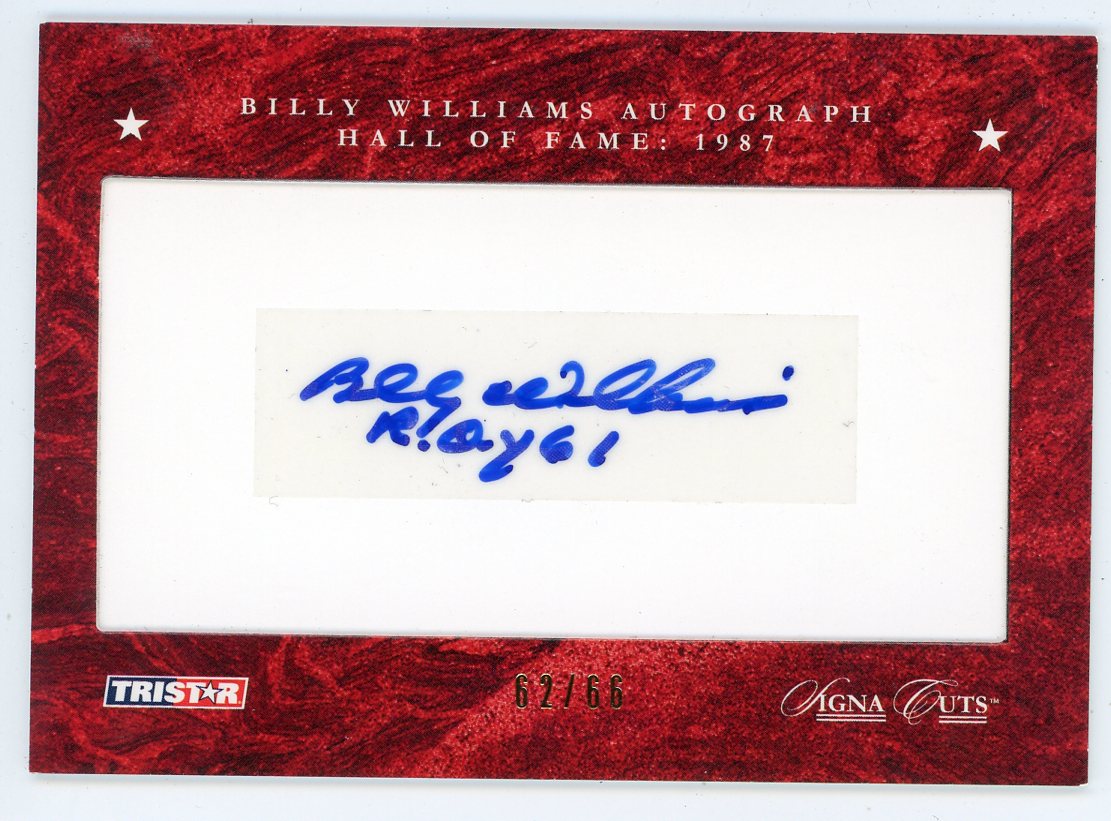 Billy Williams Autograph 1987 Tristar HOF | Hollywood Collectibles