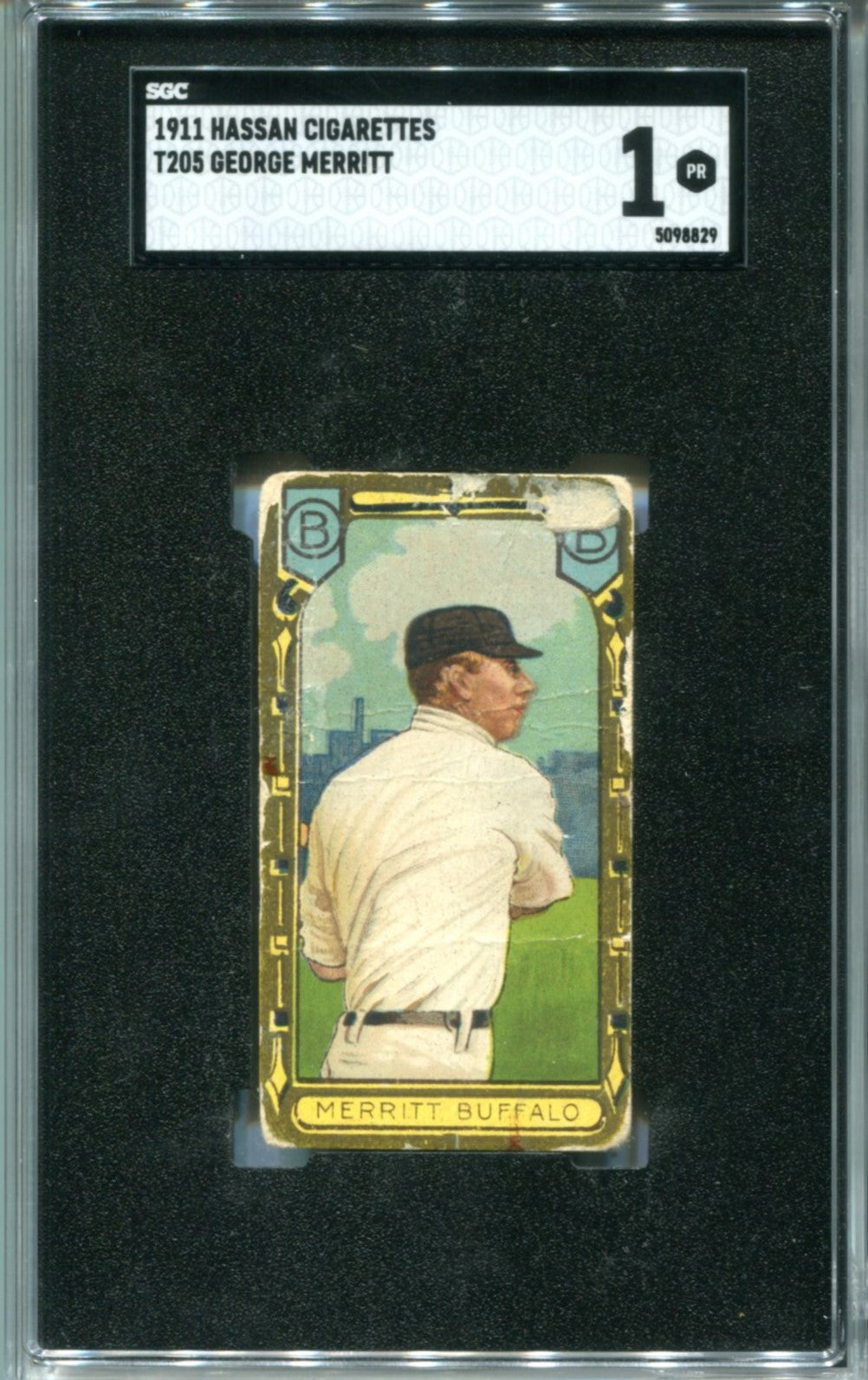 1911 Hassan Cigarettes George Merrit T205 SGC PR 1 Card | Hollywood ...