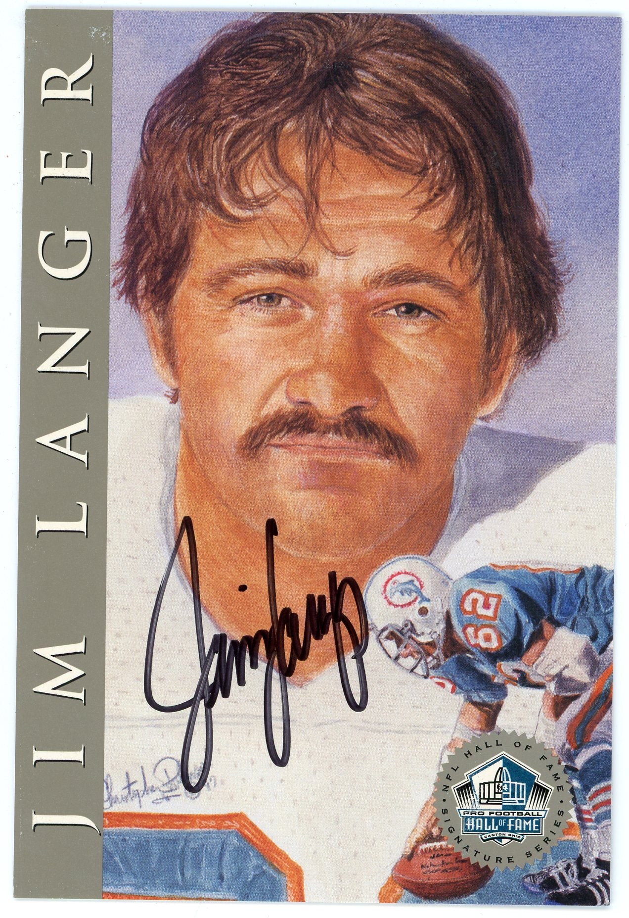 Jim Langer Autographed Hall of Fame Plaque | Hollywood Collectibles