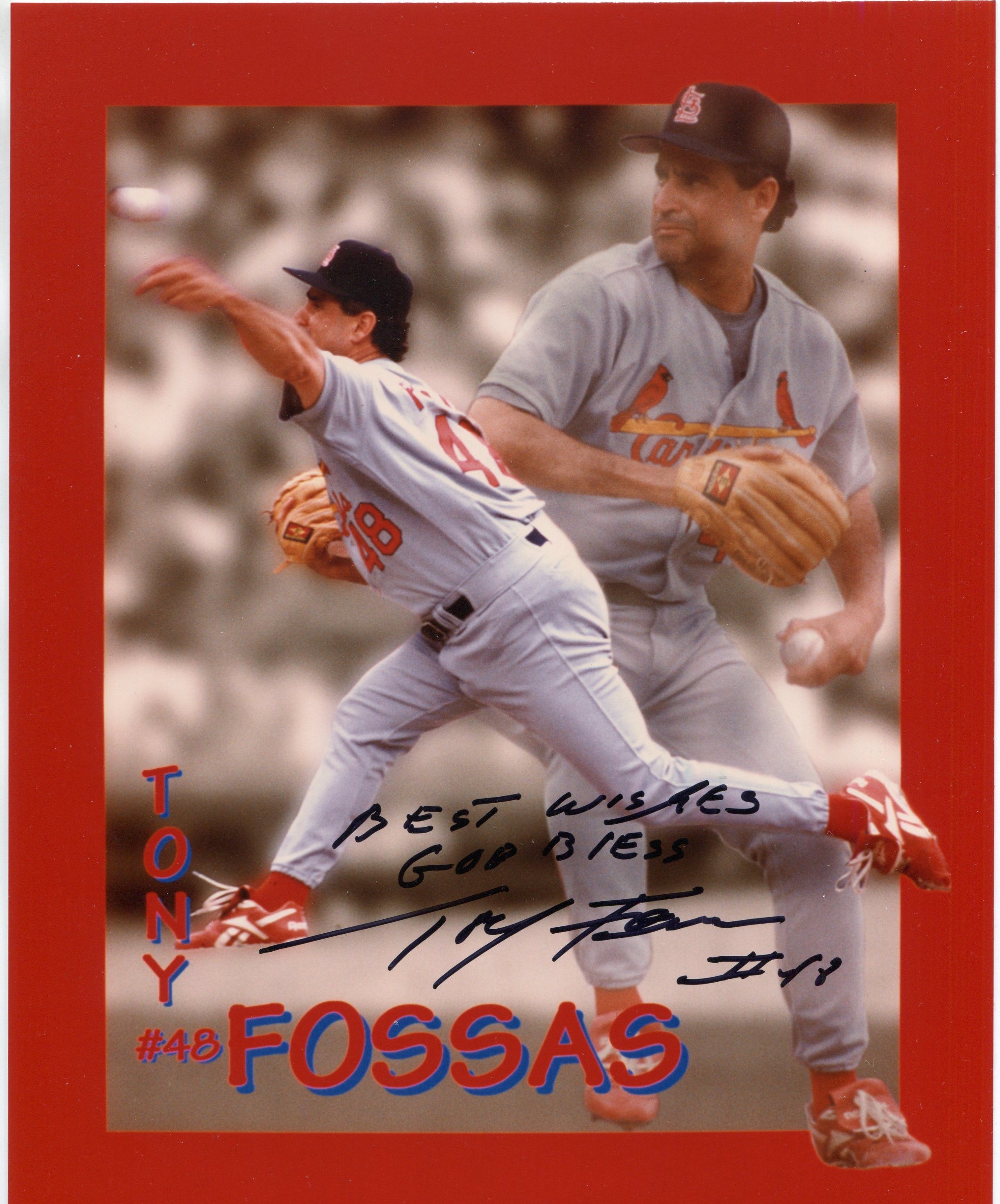 Tony Fossas Autographed 8x10 Baseball Photo | Hollywood Collectibles