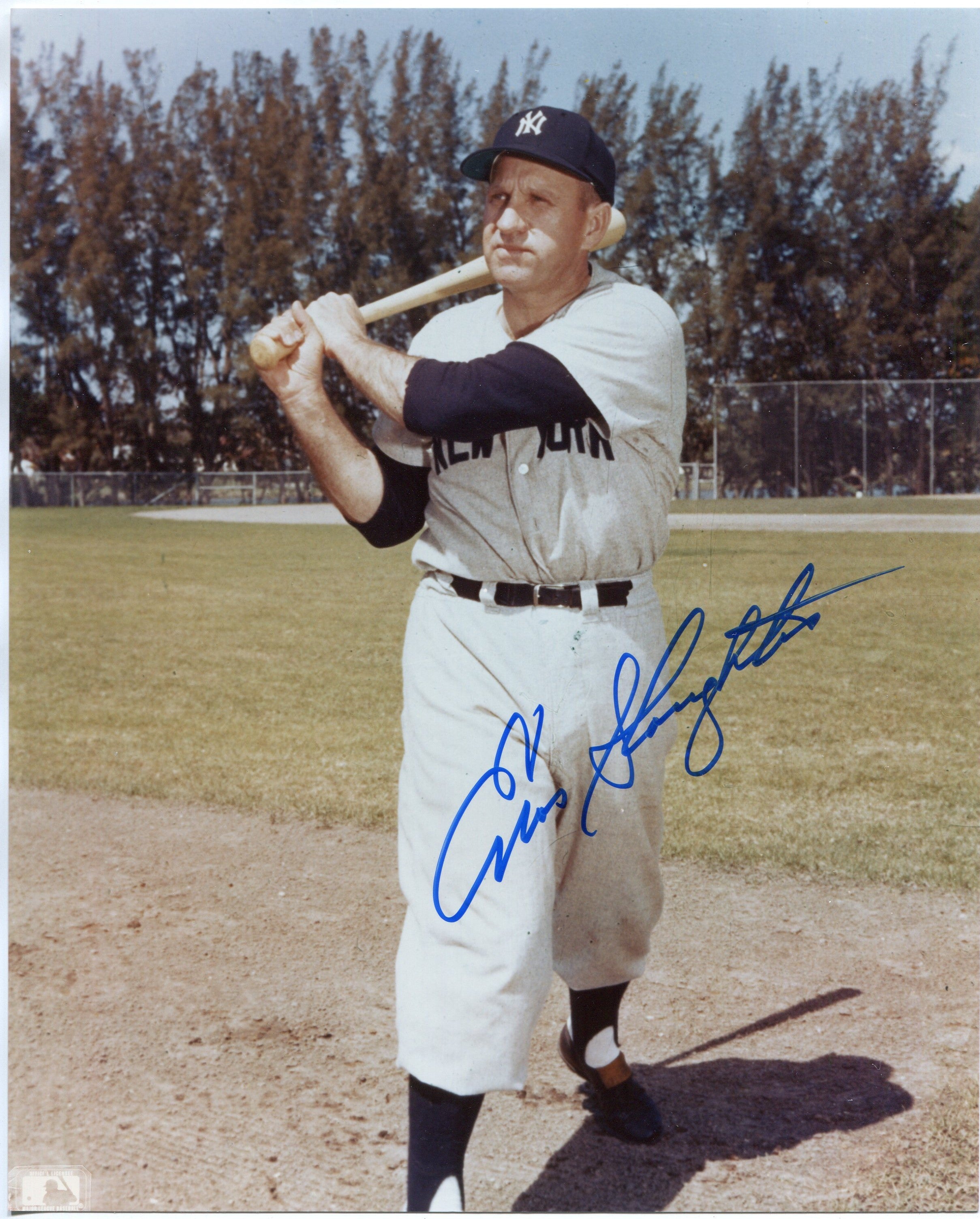 Enos Slaughter Autographed 8x10 Baseball Photo | Hollywood Collectibles