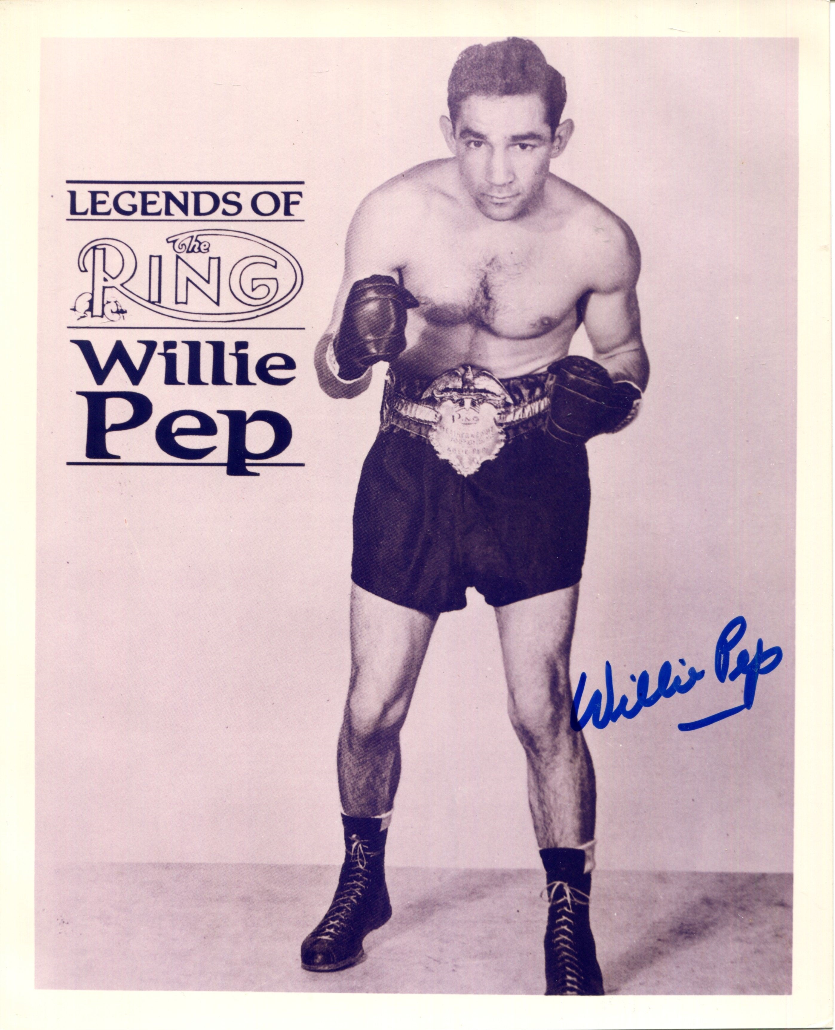 Willie Pep Autographed 8x10 Photo | Hollywood Collectibles