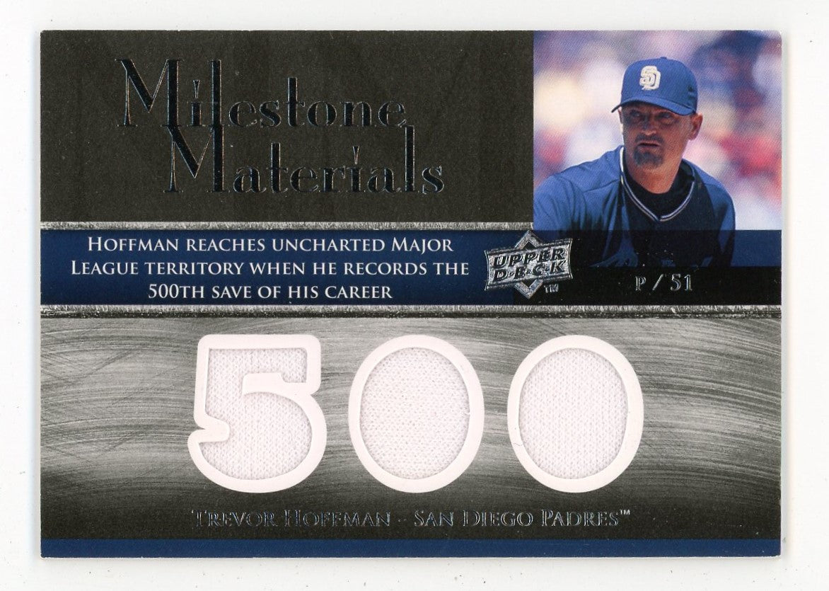 Trevor Hoffman 2008 Upper Deck Milestone Materials #MM-TH Card ...