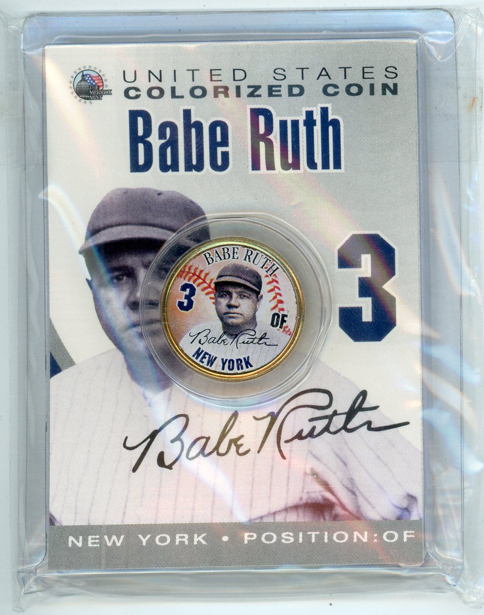 Babe Ruth Colorized Statehood Quarter | Hollywood Collectibles