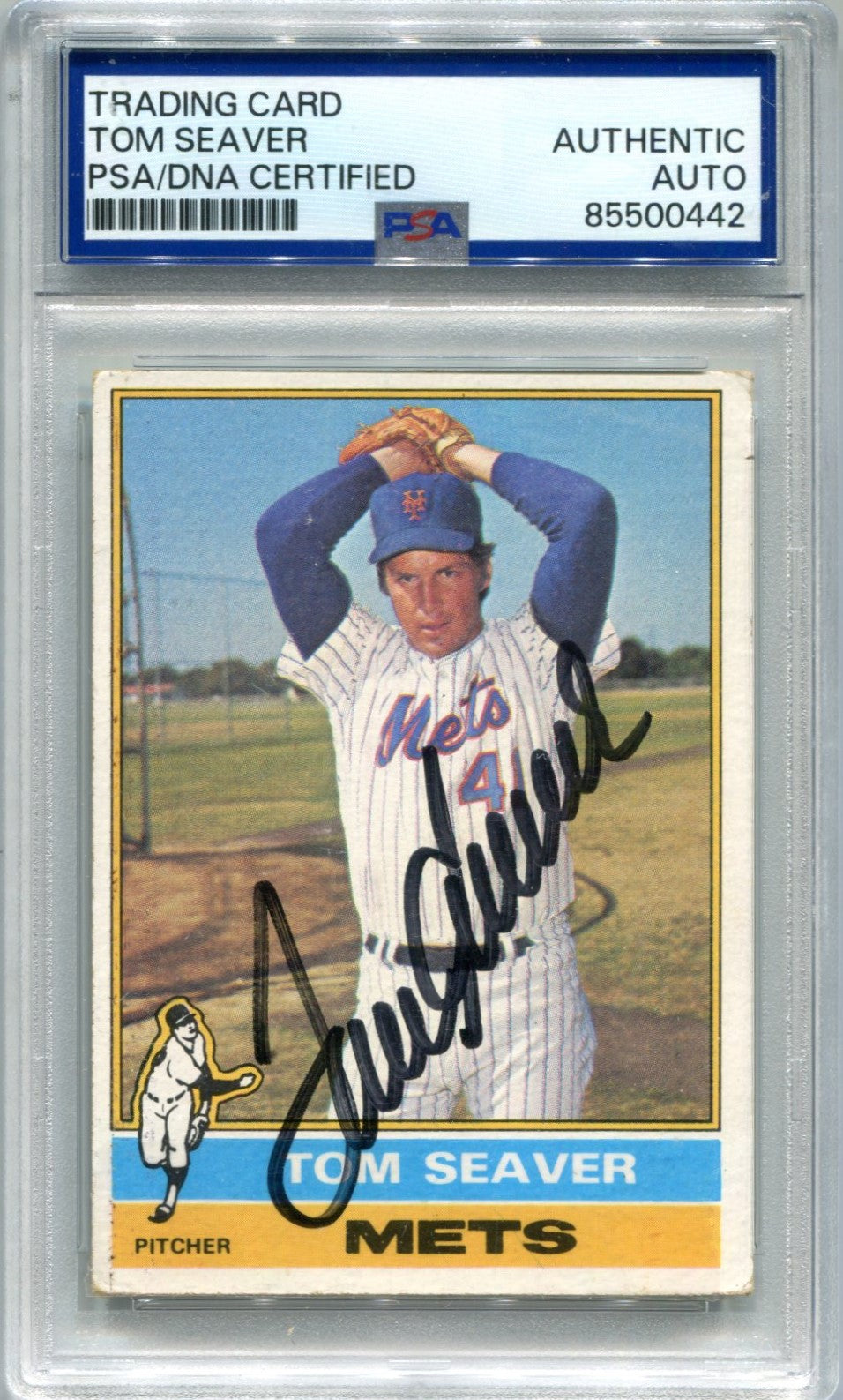 Tom Seaver 1976 Topps #600 PSA Autographed Authentic Card | Hollywood ...