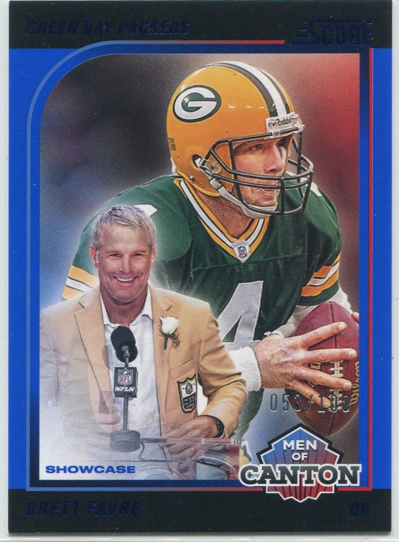 Brett Favre 2024 Panini Score Blue Parallel Card #3 53/100 | Hollywood ...