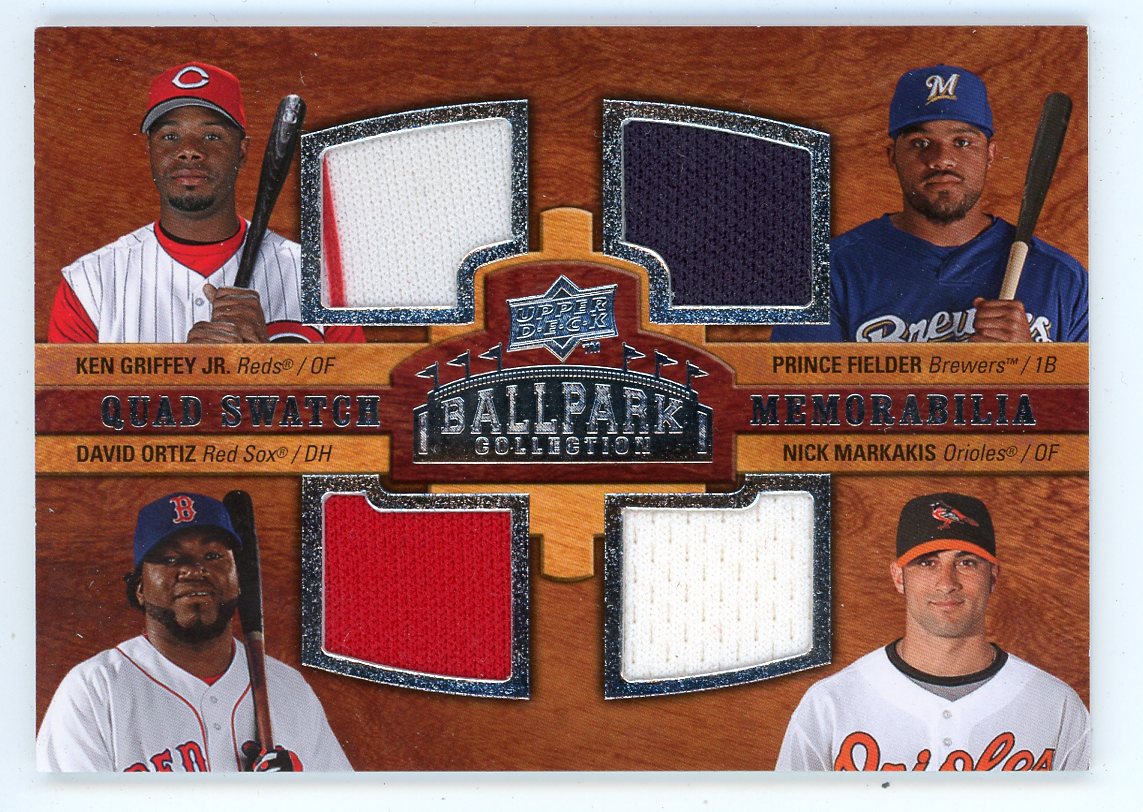 Ken Griffey Jr., Prince Fielder, David Ortiz, Nick Markakis 2008 Upper ...