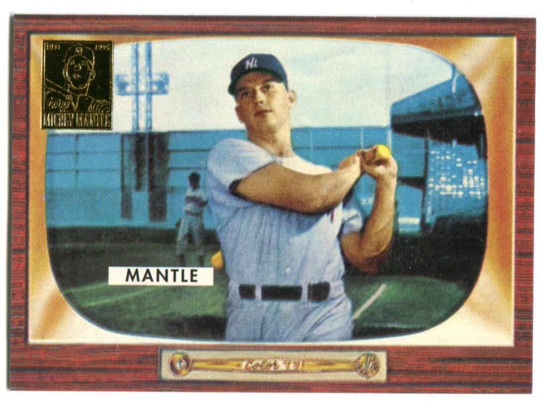 Mickey Mantle 1996 Topps #202 1955 Reprint Card | Hollywood Collectibles