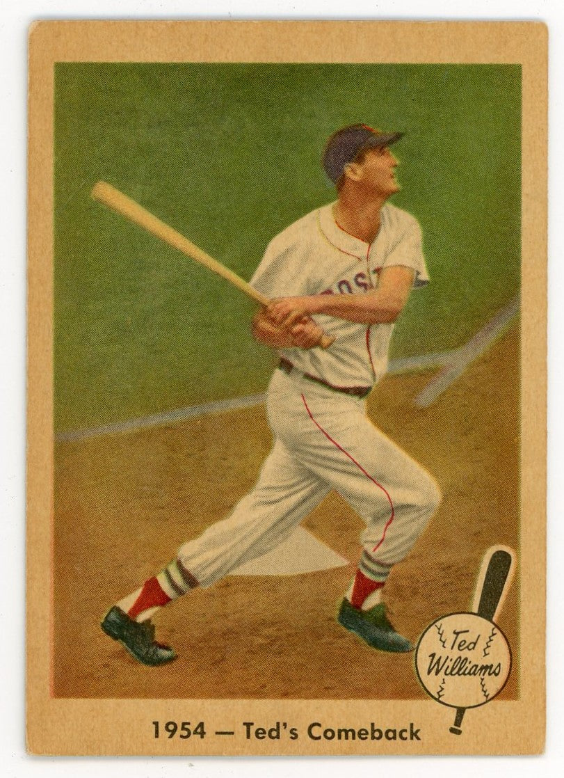 Ted Williams 1959 Fleer Baseball Card #52 Ted's Comeback | Hollywood ...