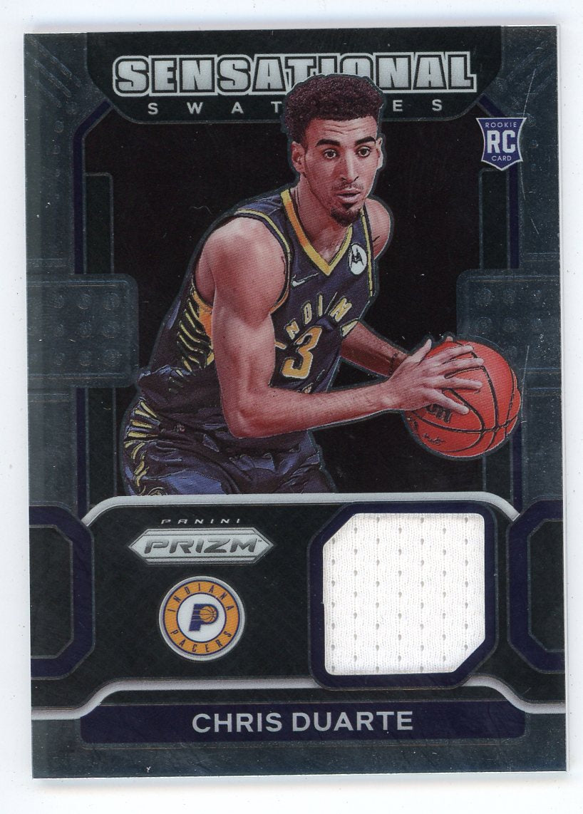 Chris Duarte 2021 Panini Prizm Sensational Swatches Rookie Card Patch ...