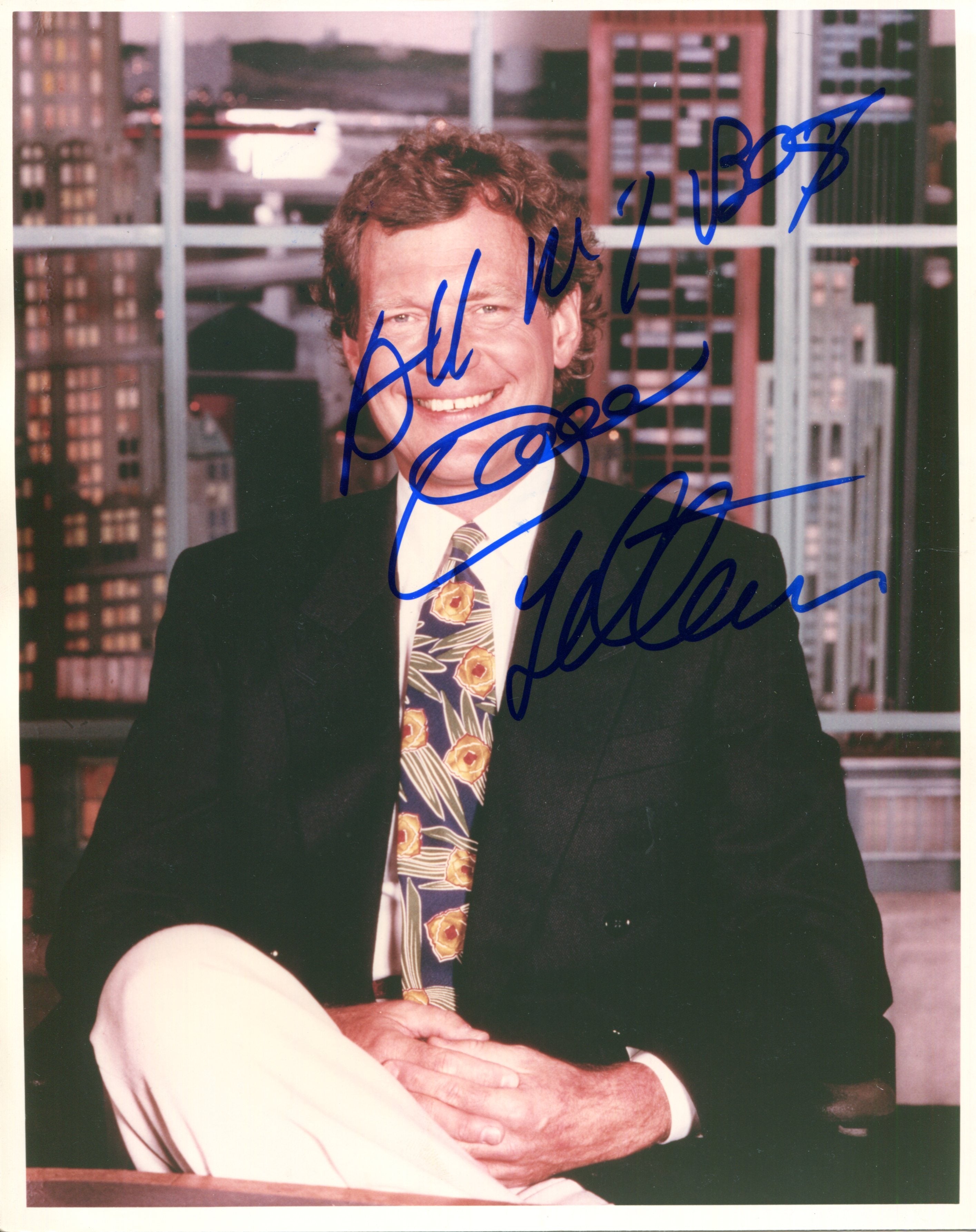 David Letterman Autographed 8x10 Photo | Hollywood Collectibles