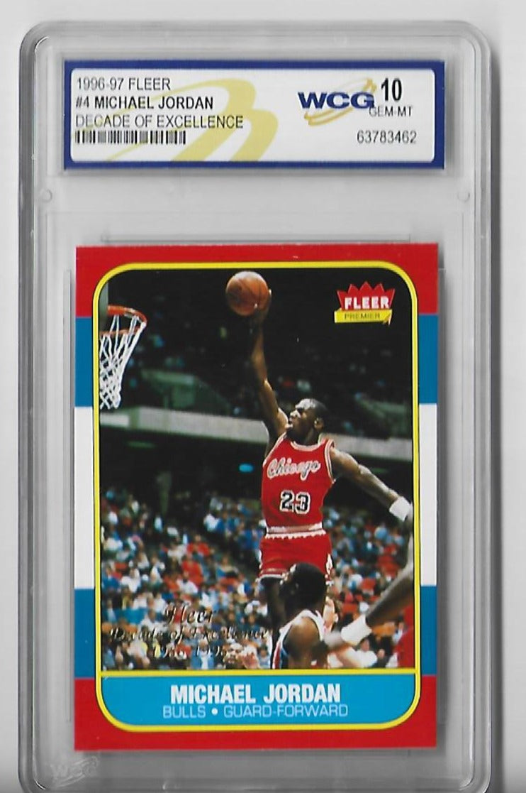 Michael Jordan 1996-97 Fleer Decade Of Excellence #4 (WCG Grade 10 GEM ...