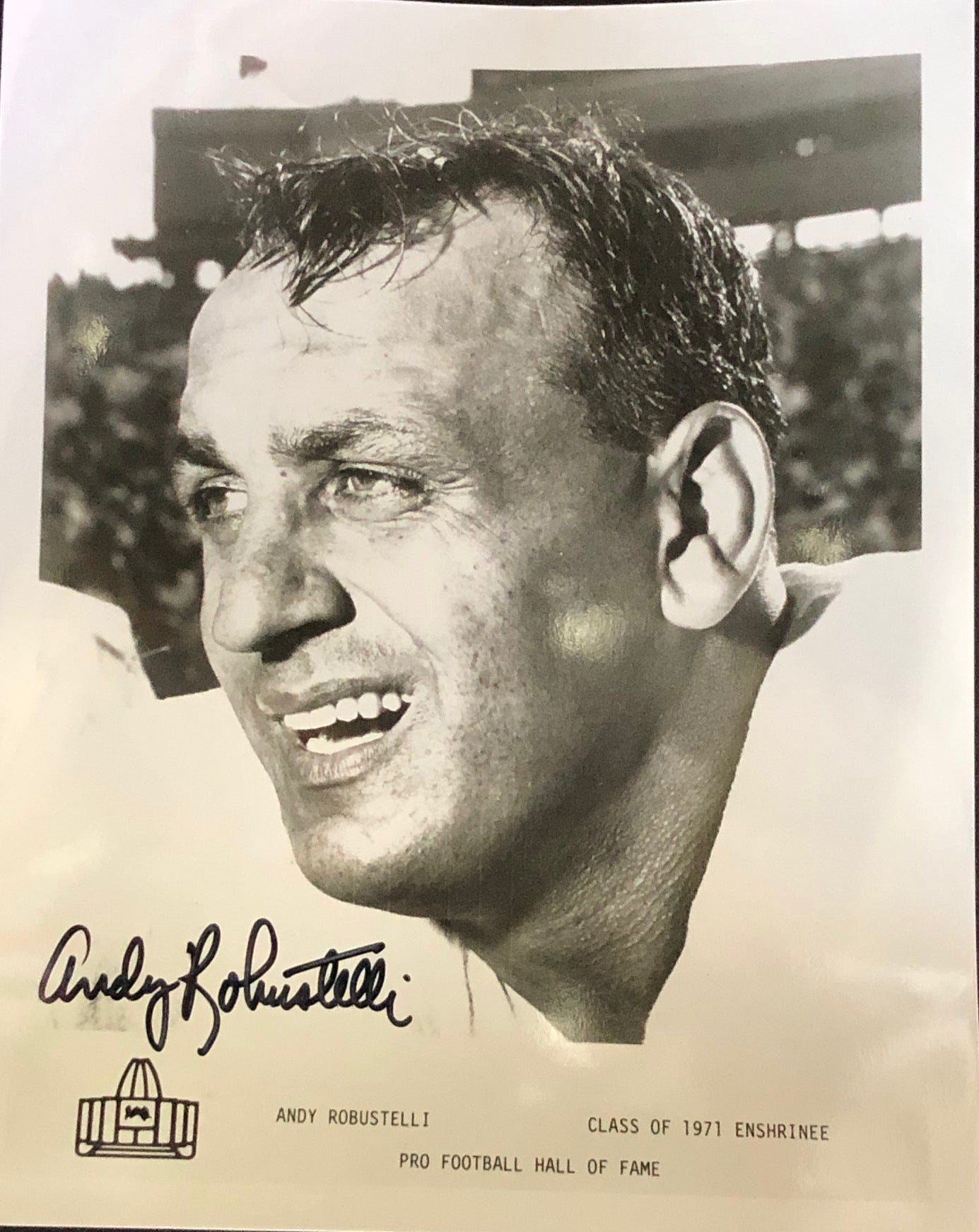 Andy Robustelli Autographed 8x10 Football Photo | Hollywood Collectibles