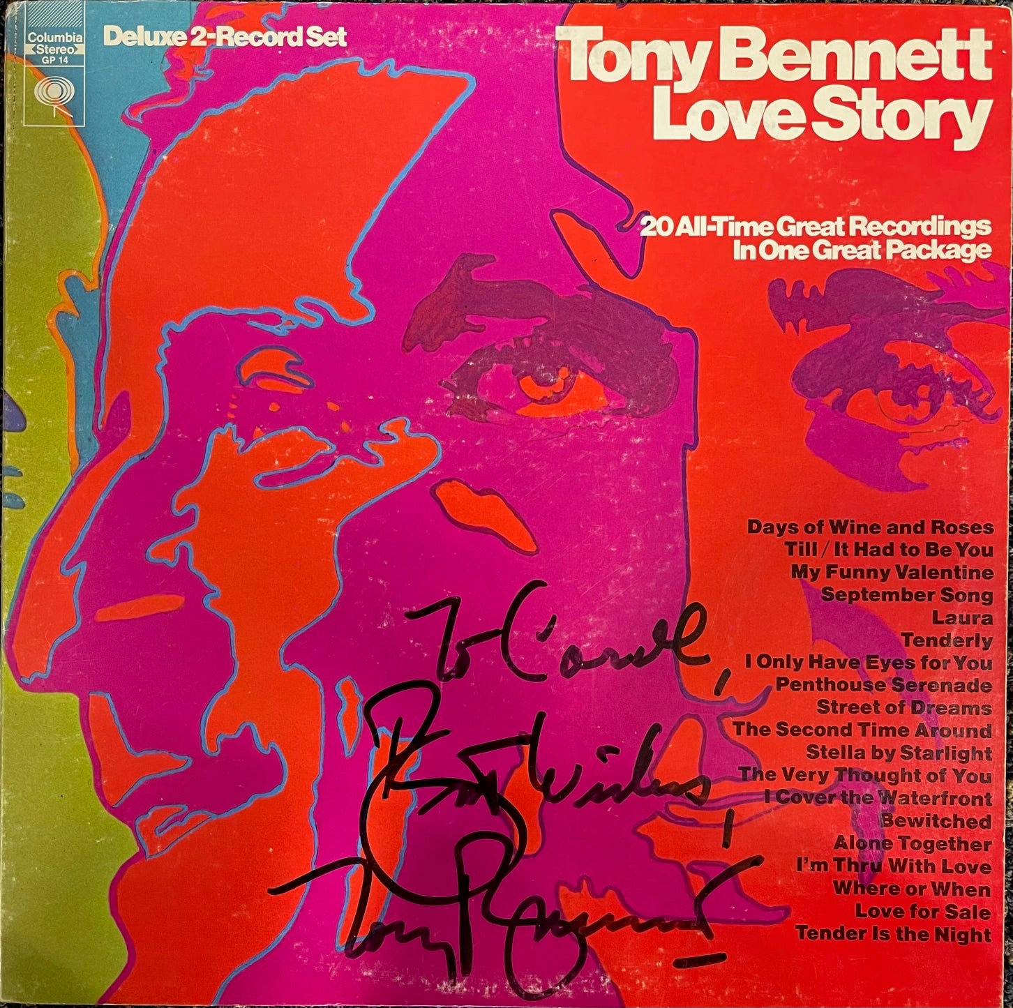 Tony Bennett Autographed Love Story Record Album | Hollywood Collectibles
