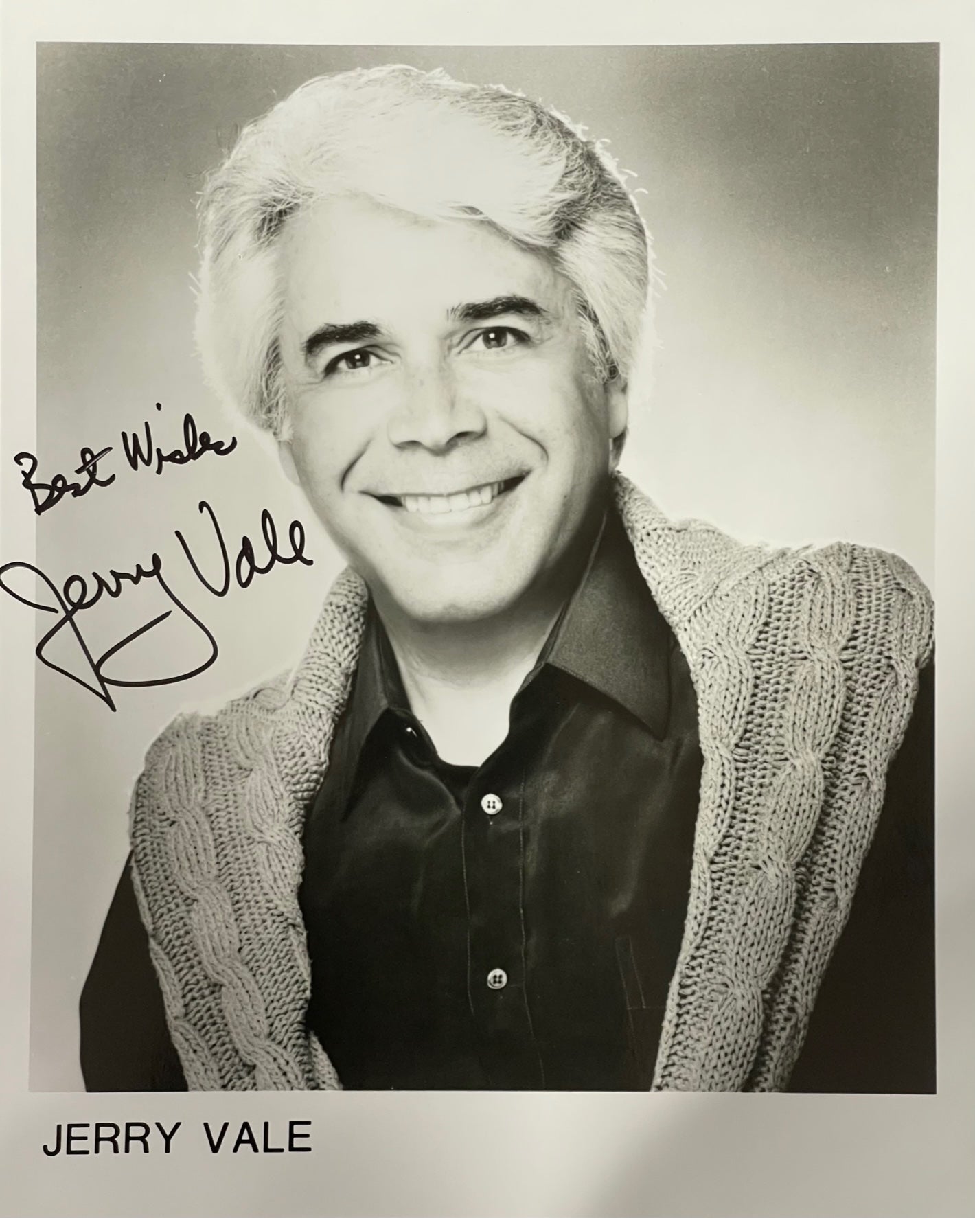 Jerry Vale Autographed 8x10 Celebrity Photo | Hollywood Collectibles