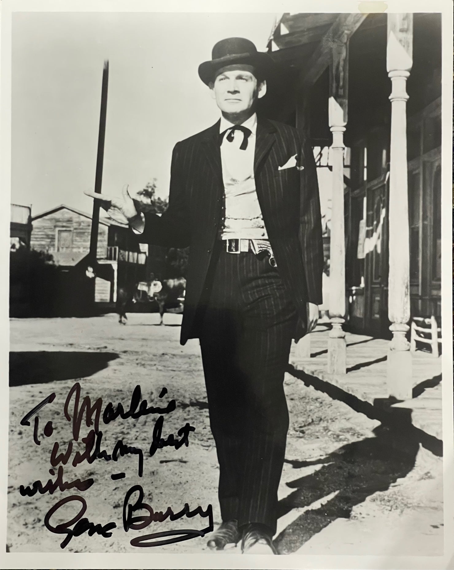 Gene Barry Autographed 8x10 Celebrity Photo | Hollywood Collectibles