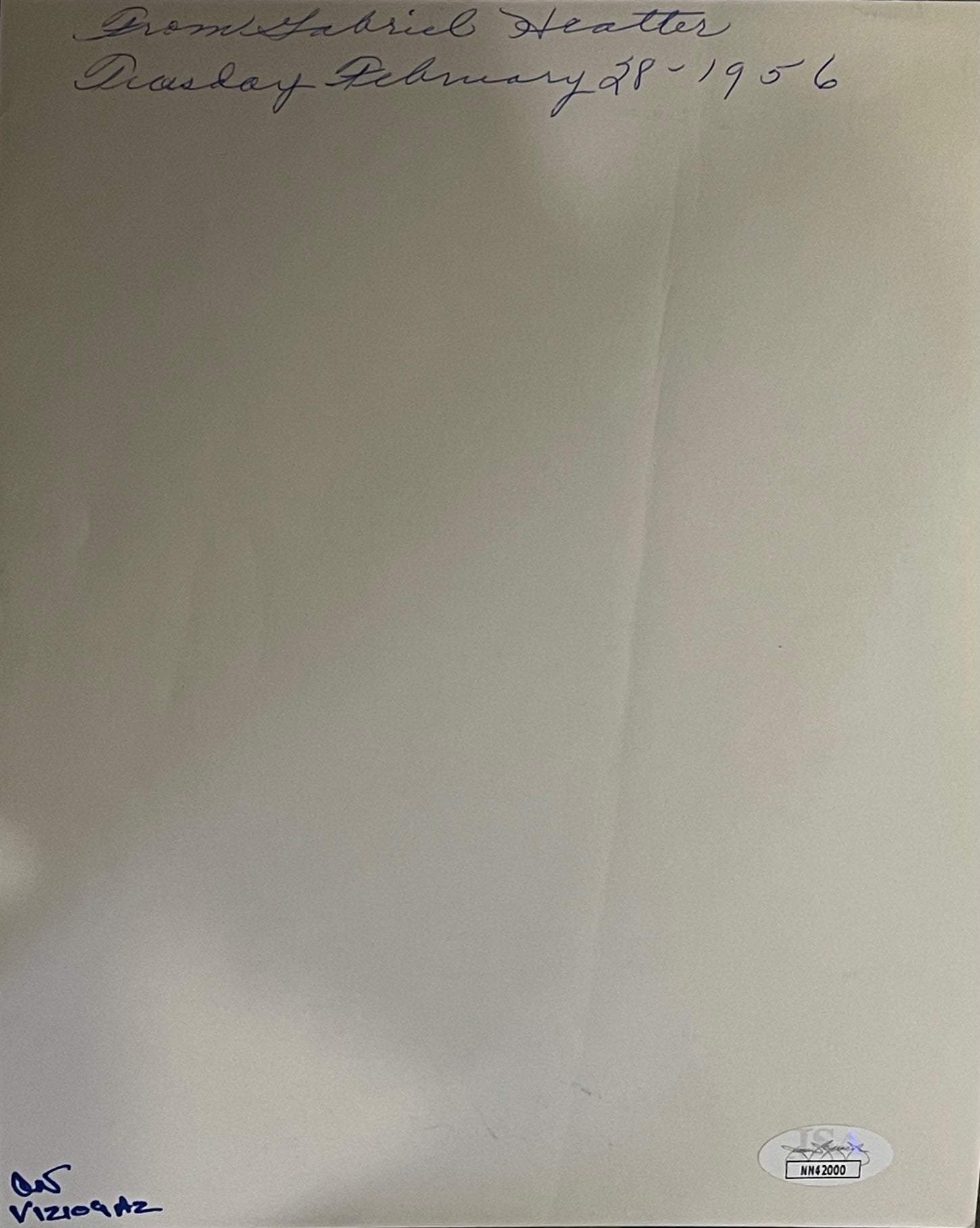 Gabriel Heatter American Radio Commentator Autographed 8x10 Photo (JSA ...