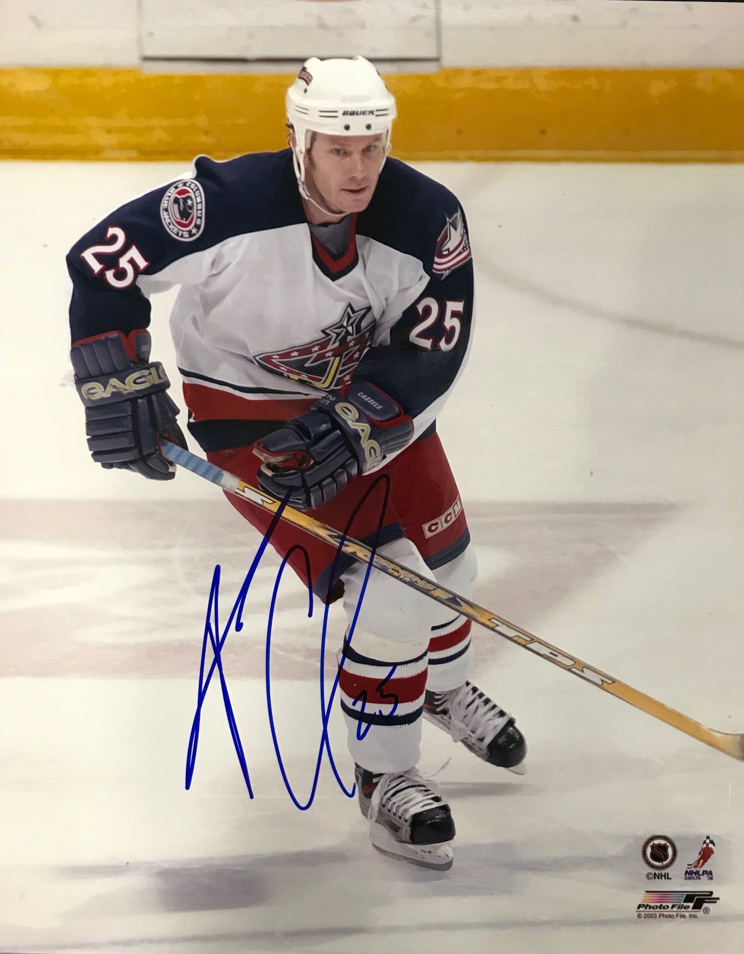 Andrew Cassels Autographed 8x10 Photo Columbus Blue Jackets | Hollywood ...