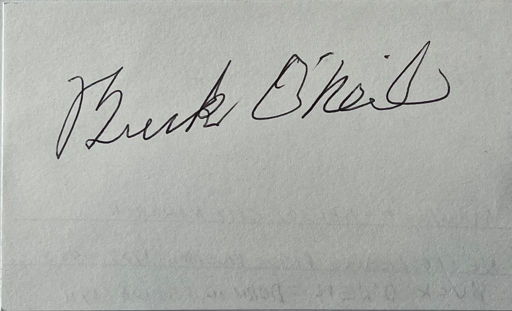 Buck O'Neil autographed 3x5 Index Card Kansas City Monarchs | Hollywood ...