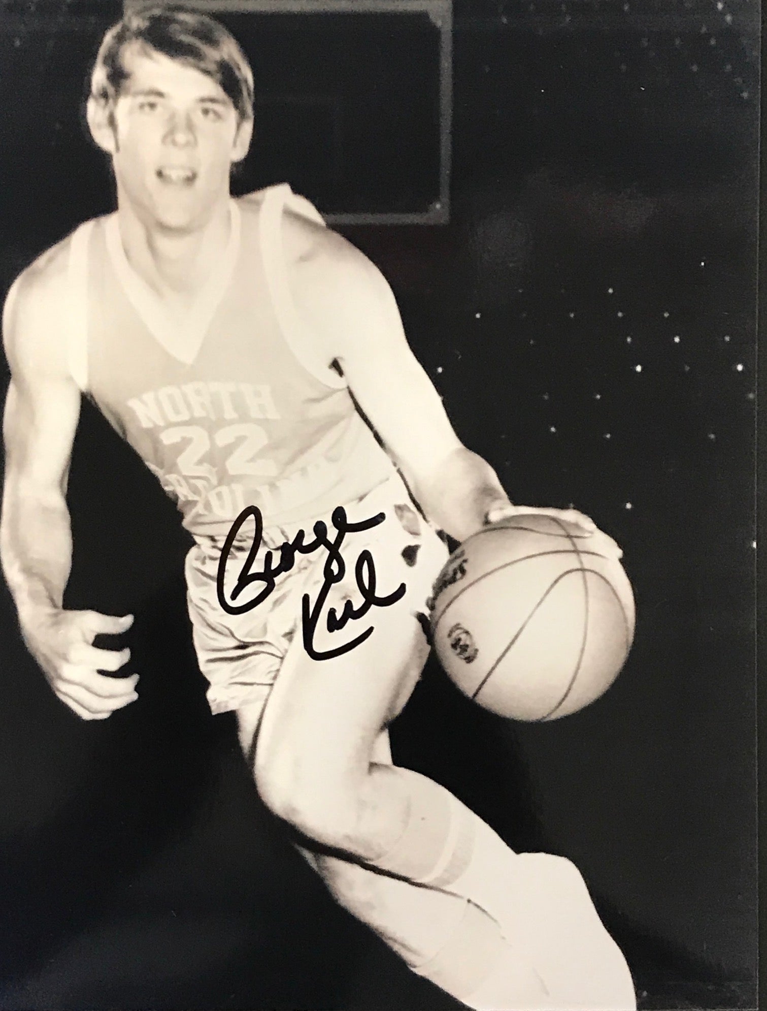 George Karl Autographed Basketball 8x10 Photo North Carolina ...