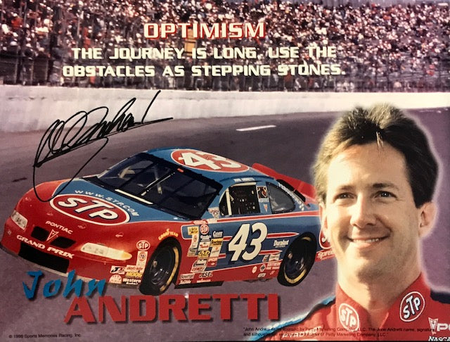 John Andretti Autographed 8x10 Racing Photo | Hollywood Collectibles