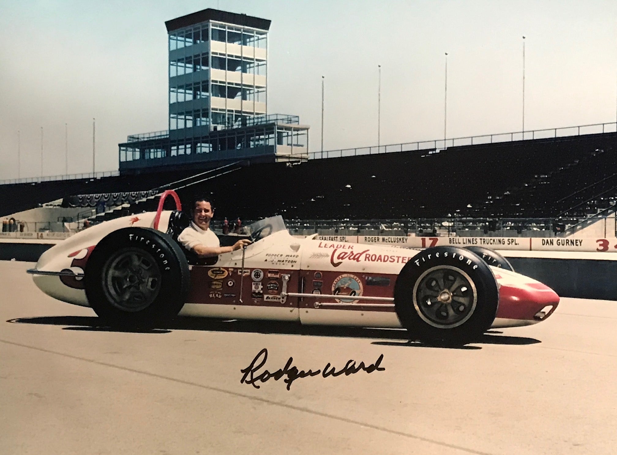 Rodger Ward Autographed 8x10 Racing Photo | Hollywood Collectibles