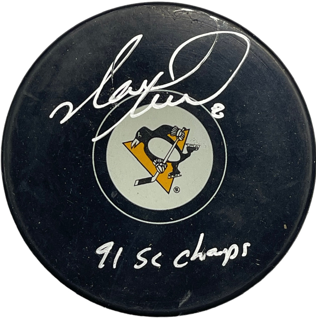 Mark Recchi Autographed Pittsburgh Penguins Official Puck | Hollywood ...
