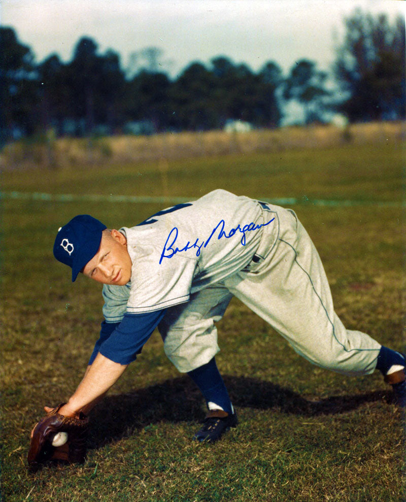 Bobby Morgan Autographed 8x10 Dodgers Photo | Hollywood Collectibles