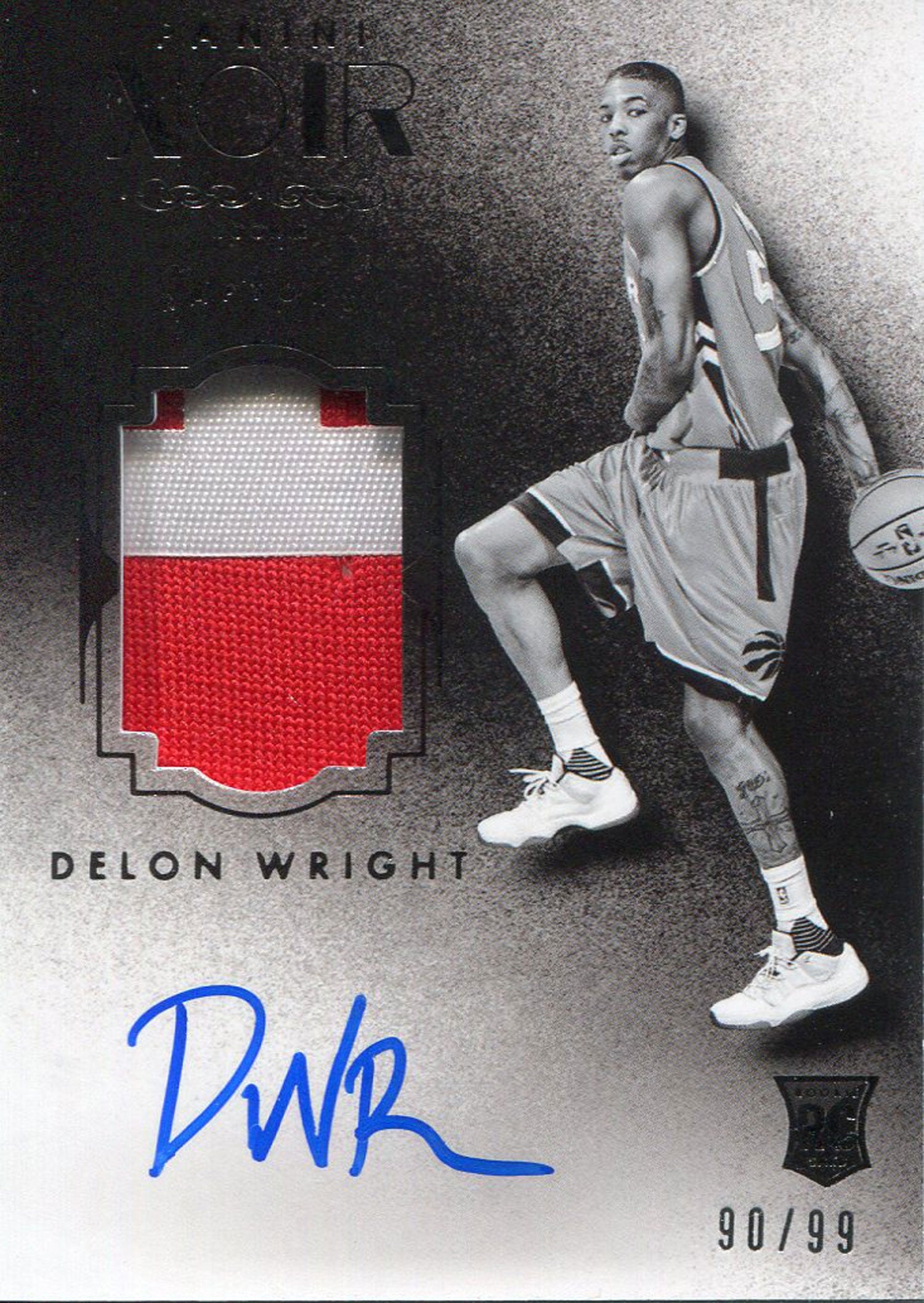 Delon Wright Autographed 2015-16 Panini Noir Rookie Jersey Card ...