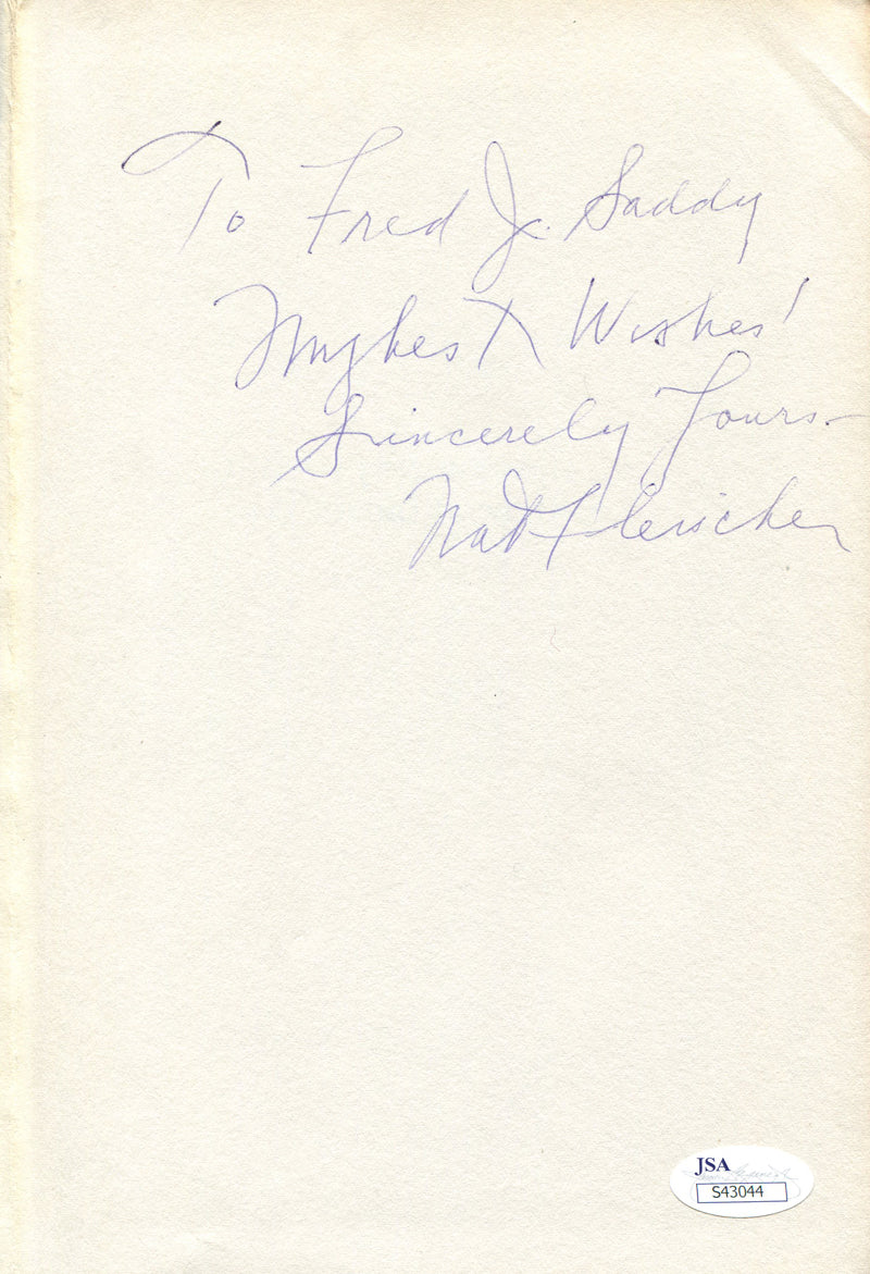 Nat Fleischer Autographed 1972 Boxing Encyclopedia Book (JSA ...